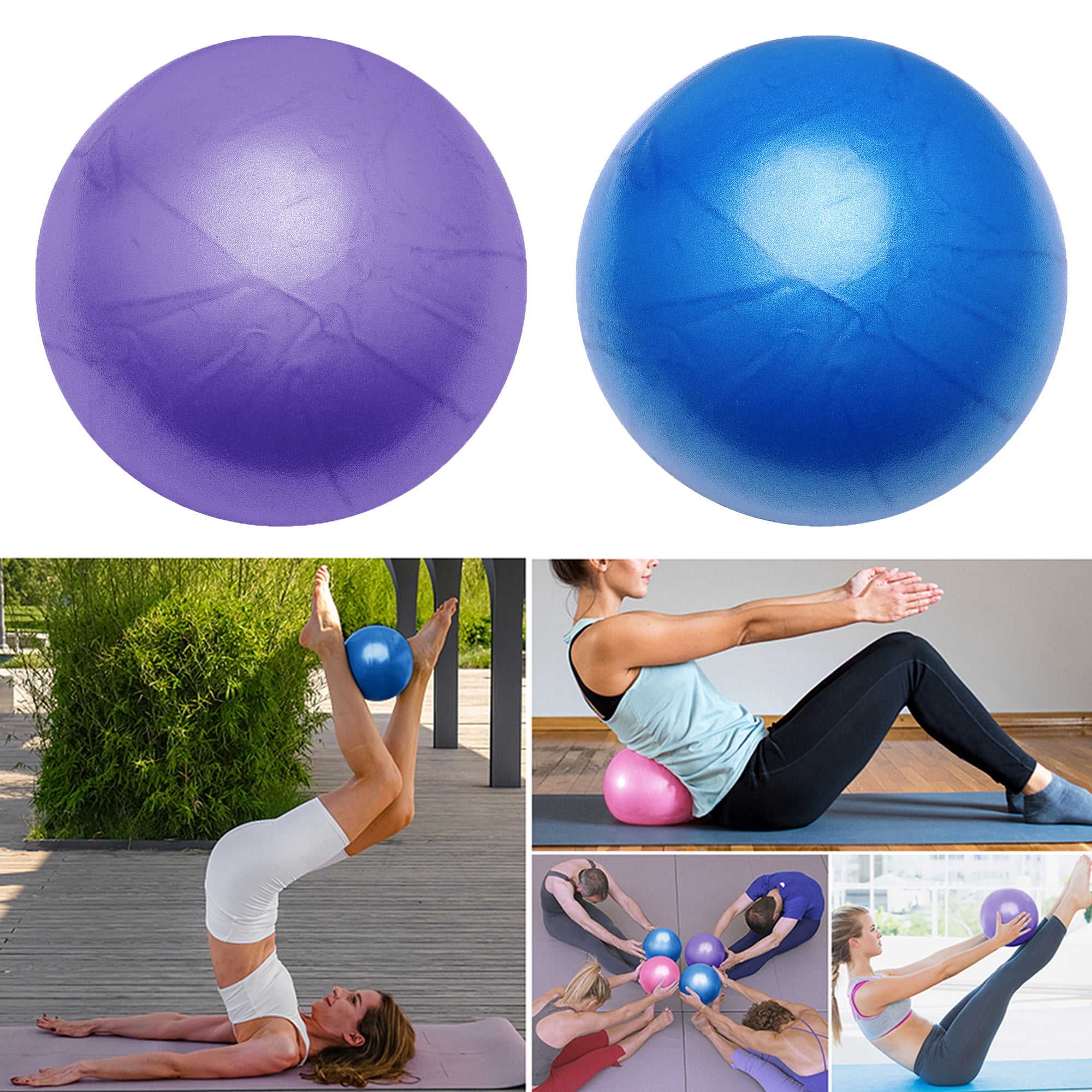 DODOING 1/2/3 Pieces Exercise Ball Pilates Ball Explosion-Proof ...