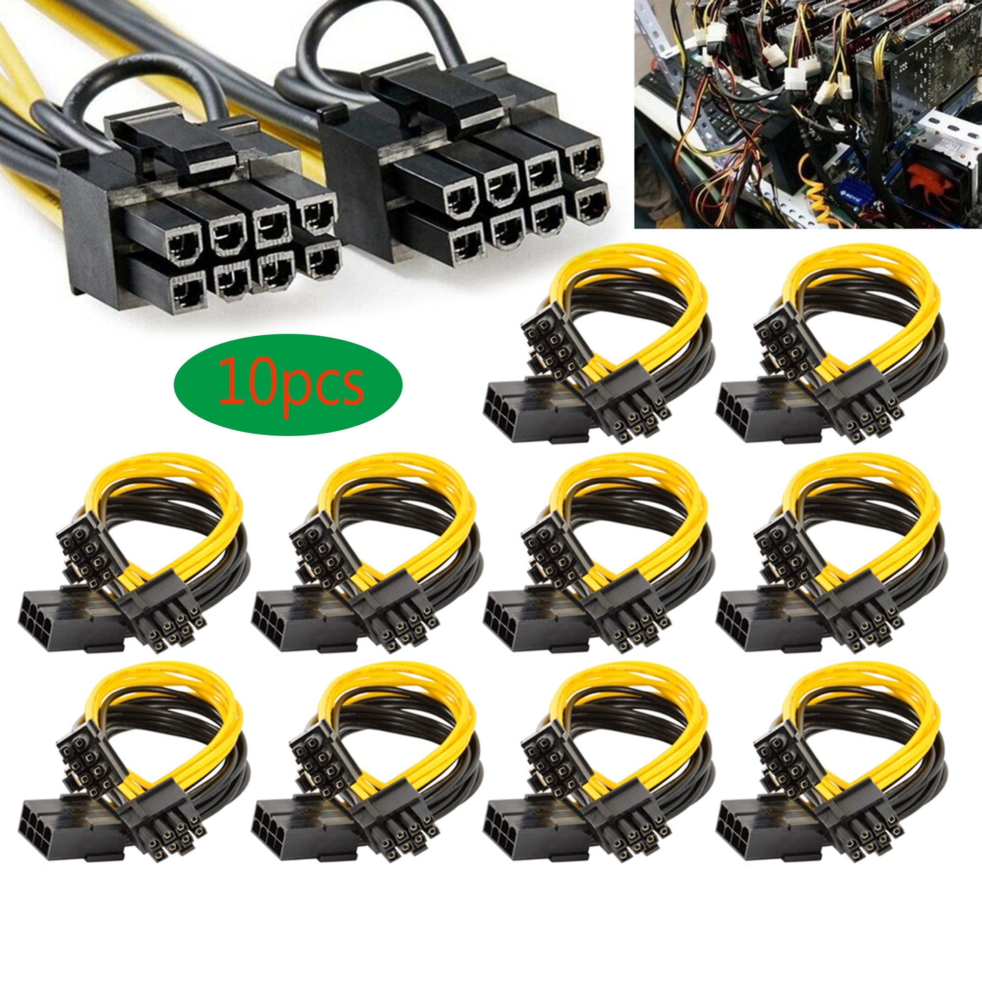 DODOING 10Pcs GPU Power Cable 8 Pin PCI Express to Dual PCIE 8 (6+2 ...