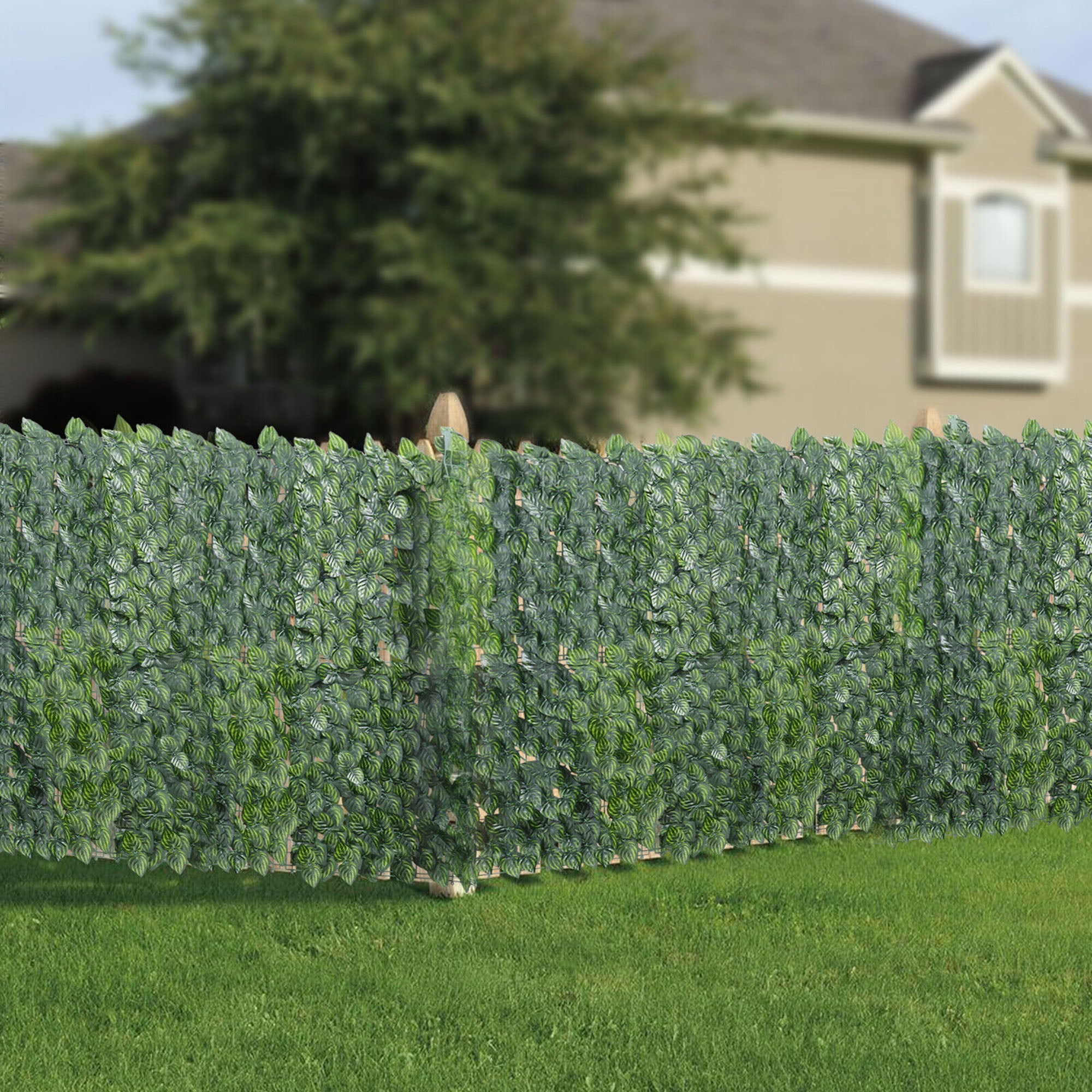 DODOING 118"x39" Artificial Plant, Privacy Hedge Screen Sun Protected ...