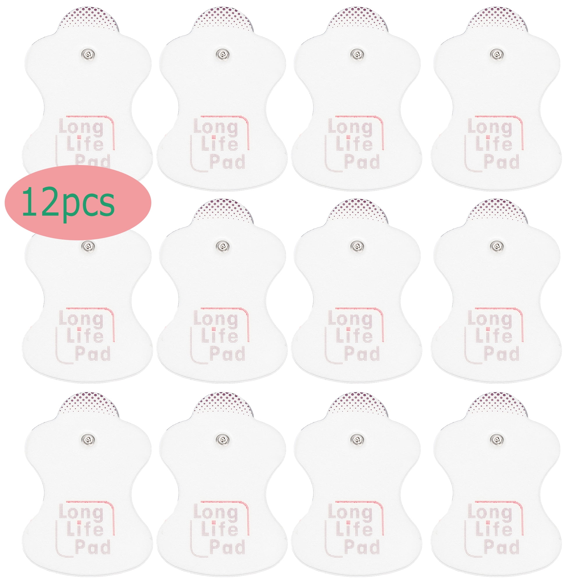 DODOING 12 Pieces TENS Electrodes Pad for TENS Unit Reusable Self ...