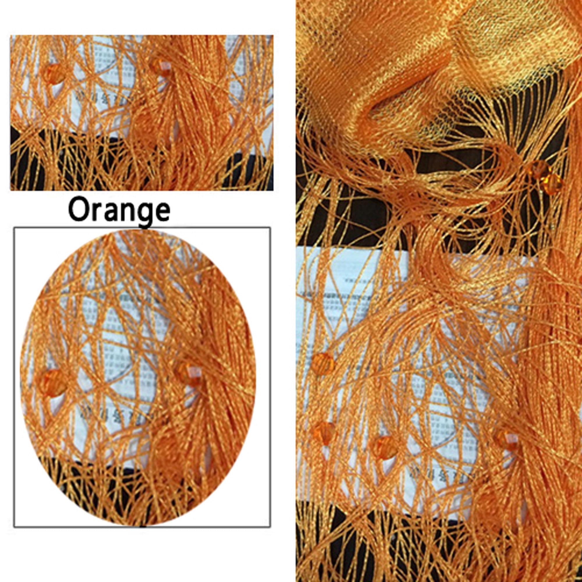 DODOING 2 PCS Sparkling String Curtains, Glitter Silver Ribbon Thread ...