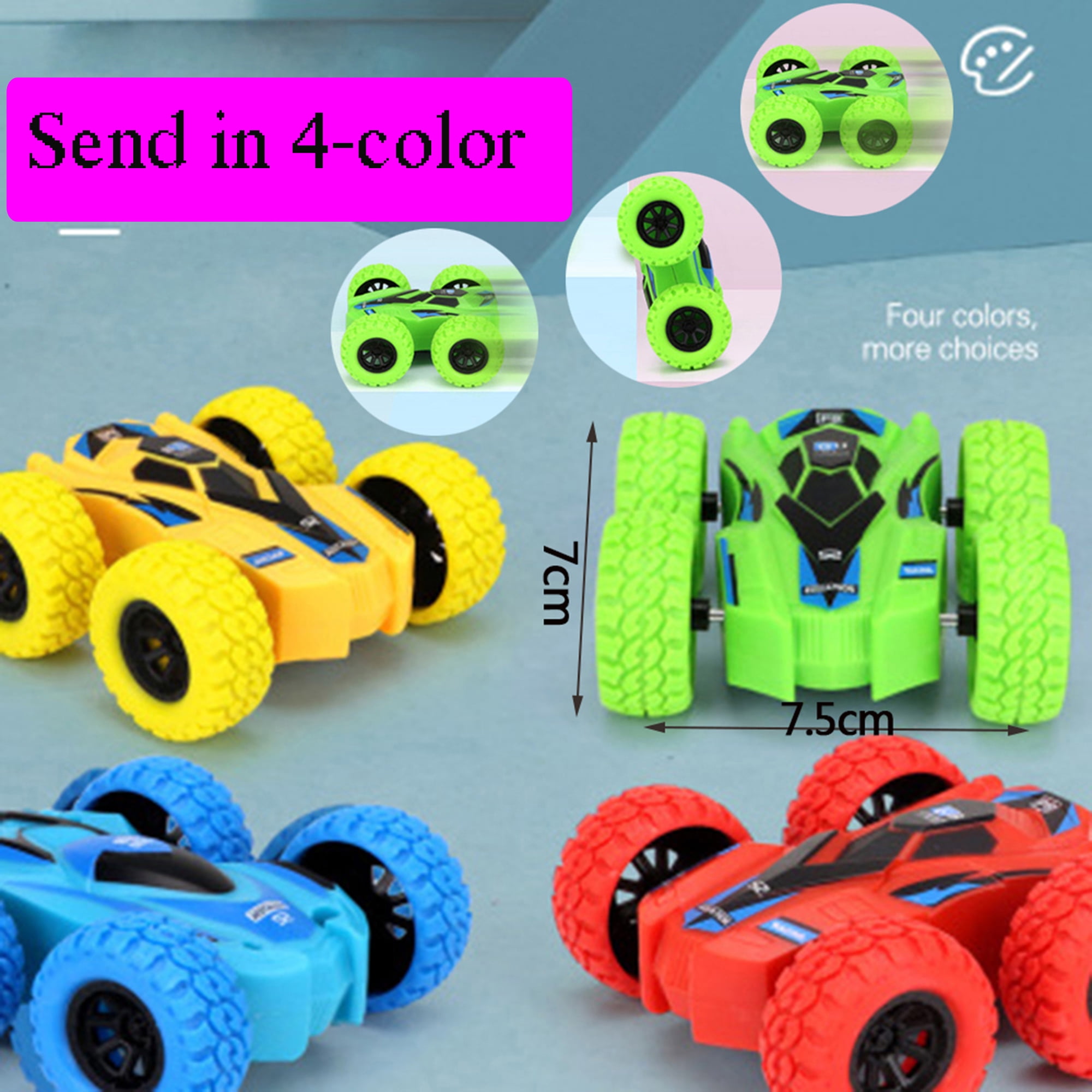 DODOING 4 Pack Car Toys for Boys ,Pull Back Cars Friction Powered Cars ...