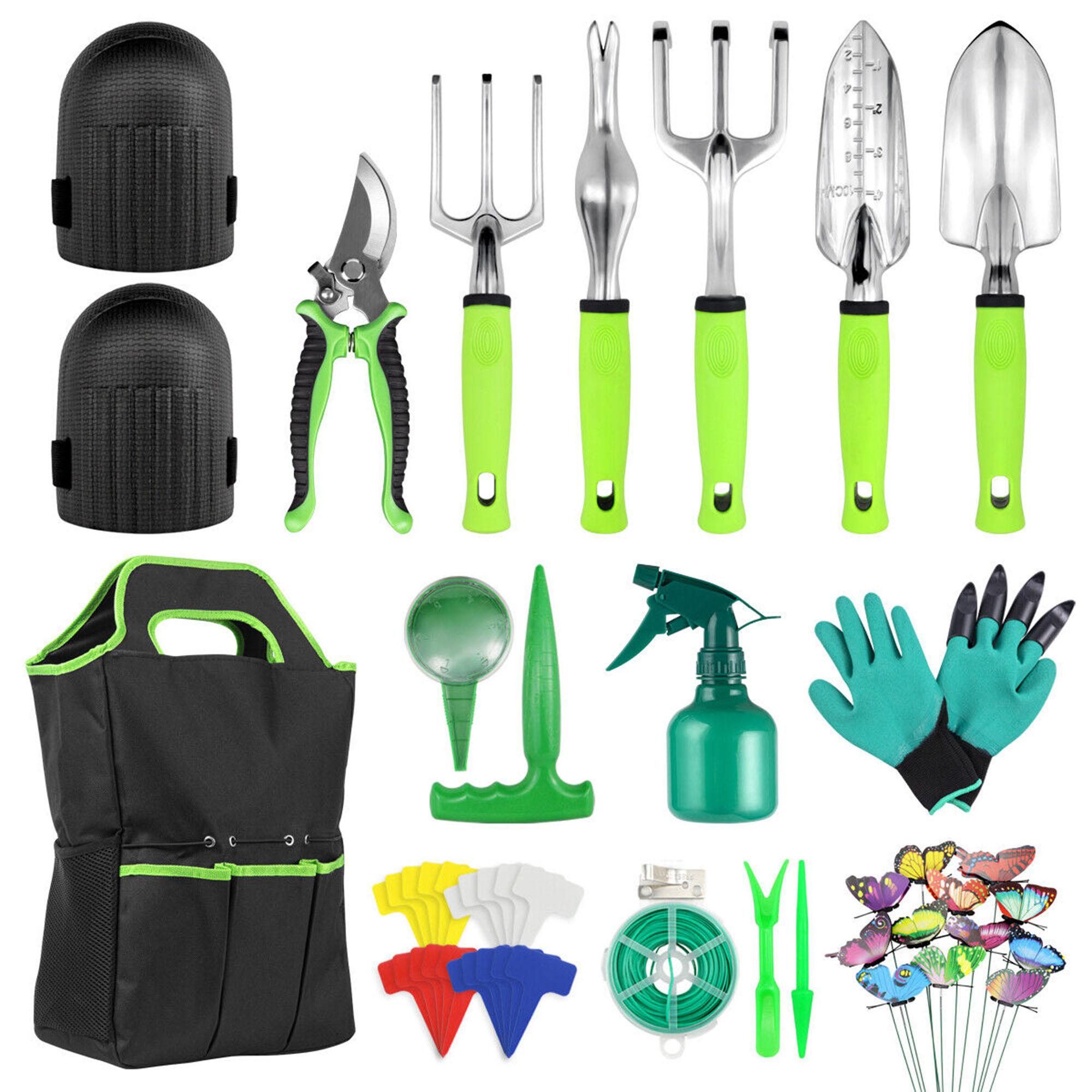 DODOING 52 Pcs Garden Tools Set,Stainless Steel Heavy Duty Gardening ...