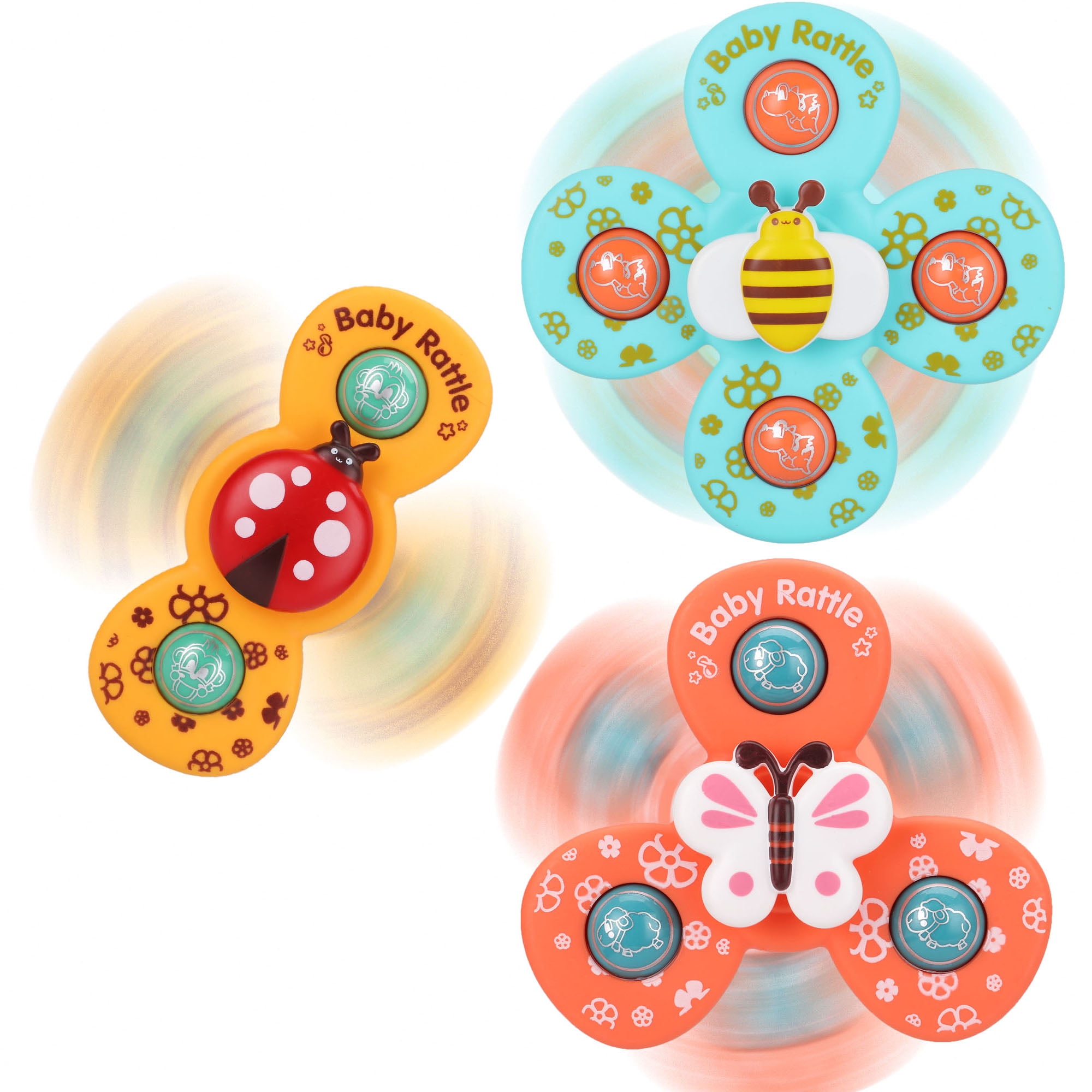 DODOING Baby Child Spinning Top Toy, 3PCS Spin Sucker Suction Cup ...