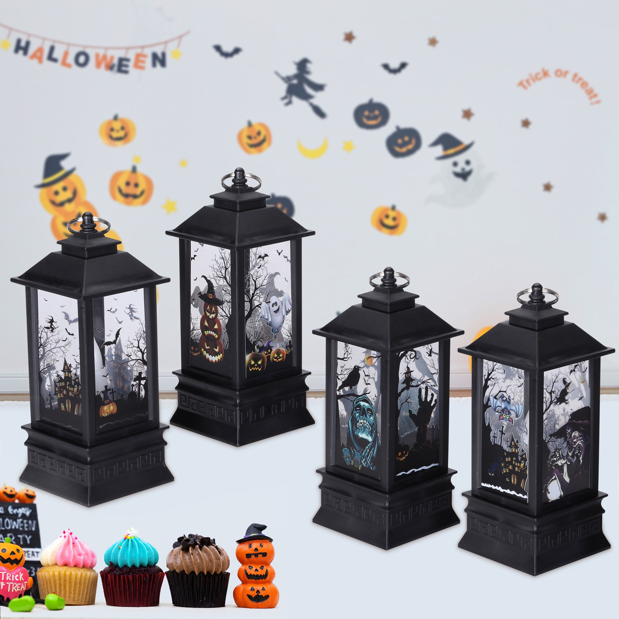 DODOING Decoration LED Flame Candle Lights,Hanging Light Lantern Castle ...
