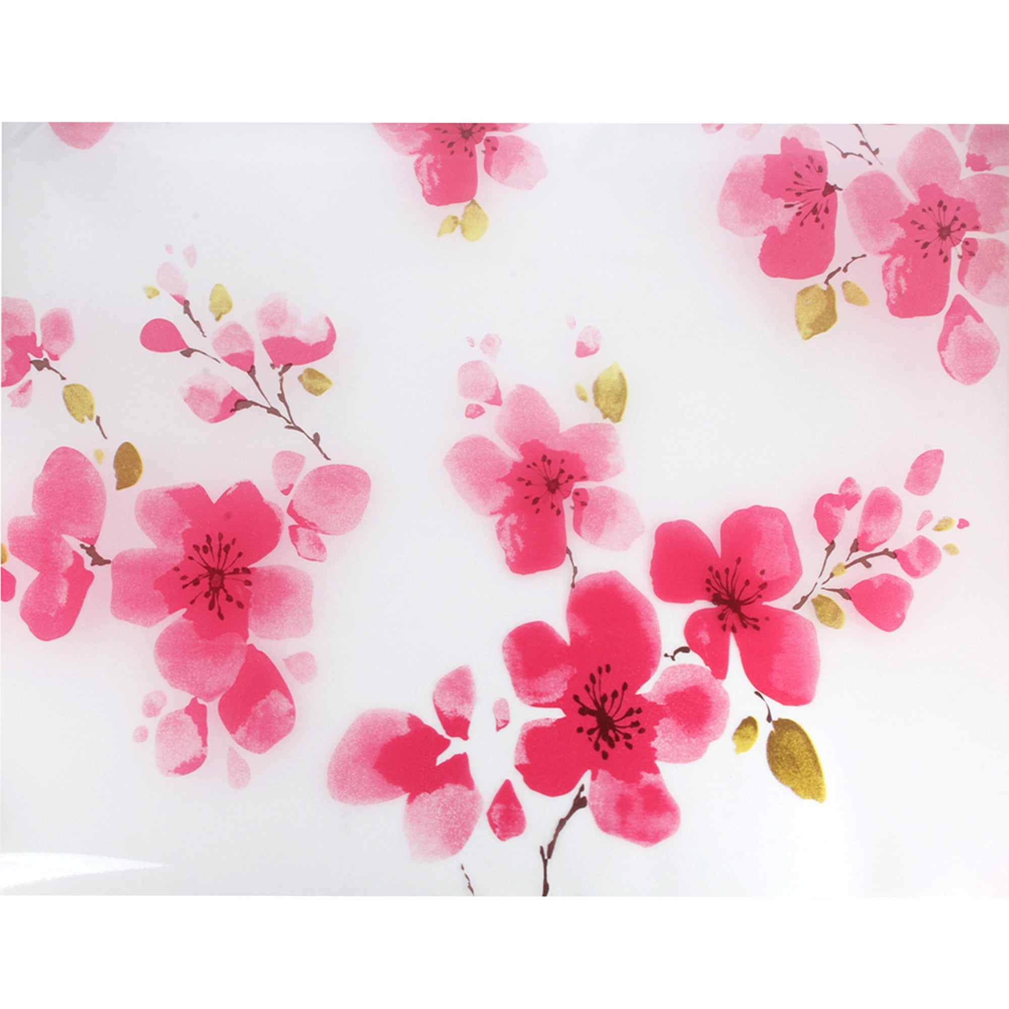 DODOING PVC Frosted Glass Red Flower Window Static Cling Self Adhesive ...