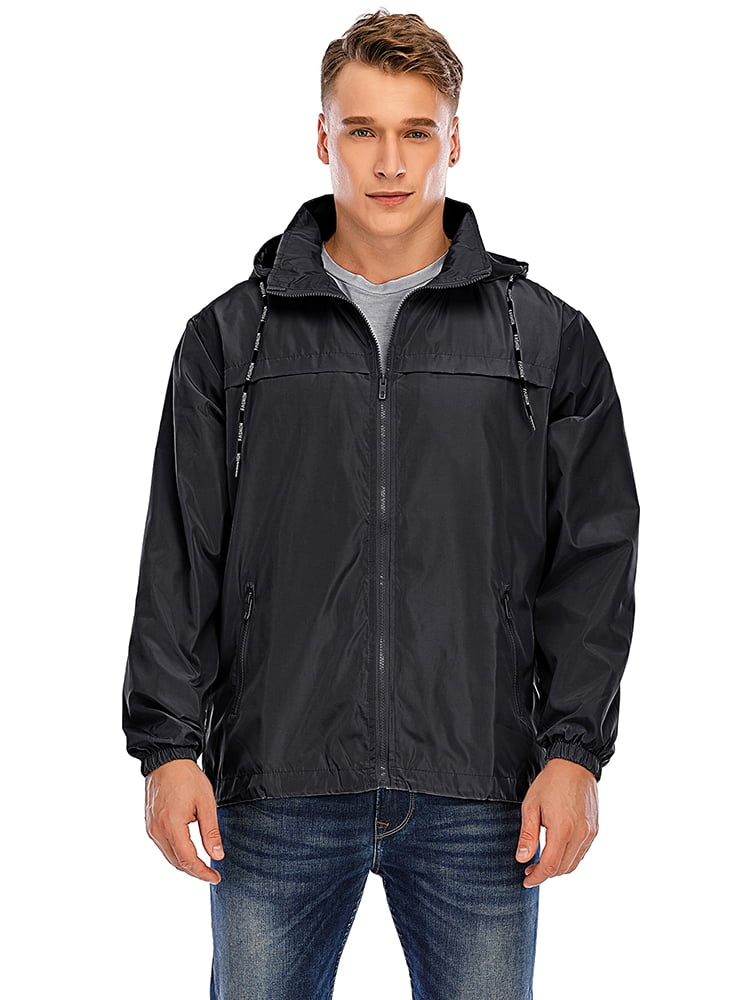 DODOING Windbreaker Jackets for Men iking Jacket Lightweight ...