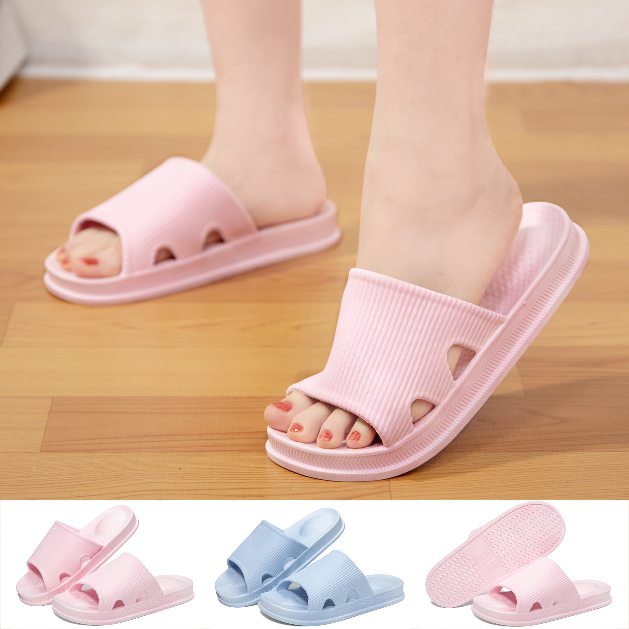 DODOING Woman's House Indoor & Outdoor Slippers Anti-Slip Massage ...