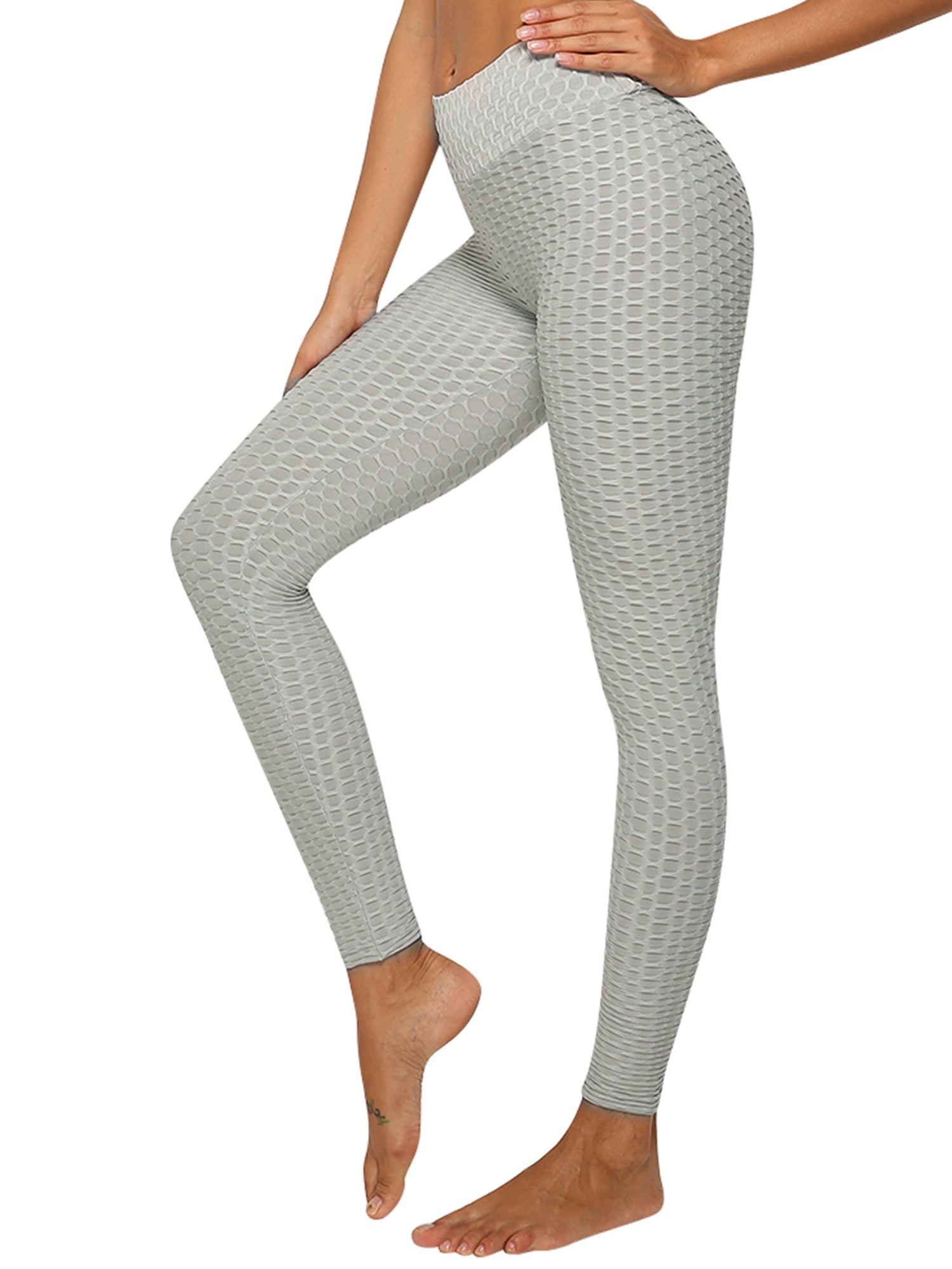 DODOING Women's High Waist Yoga Pants Tummy Control Workout Ruched Butt ...