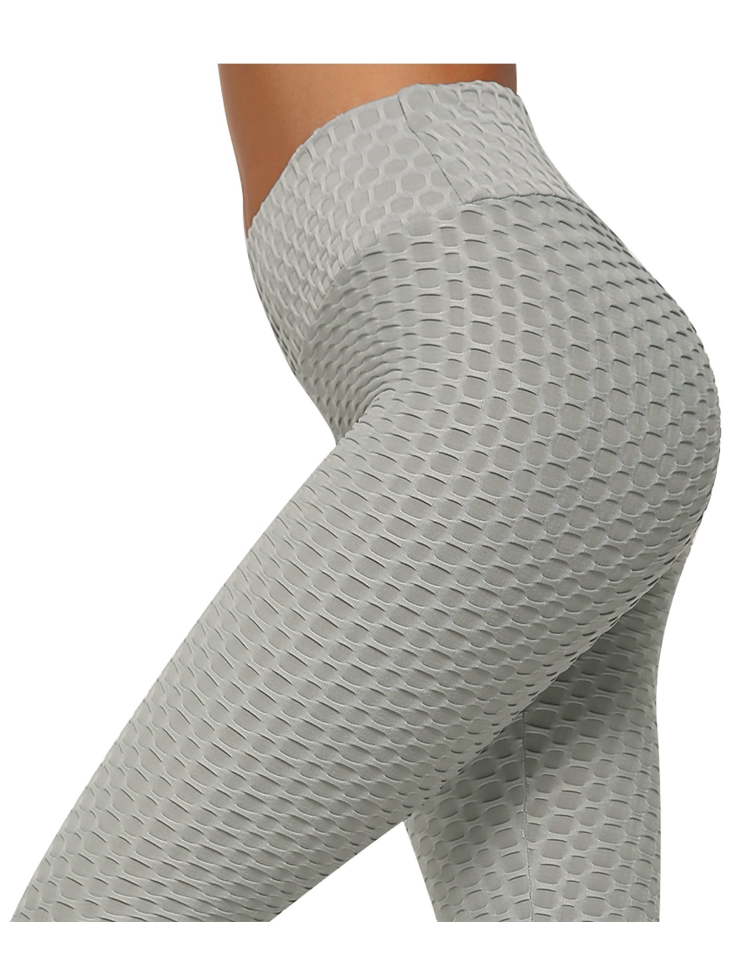 Dodoing Womens Honeycomb High Waist Yoga Pants Tummy Control Slimming