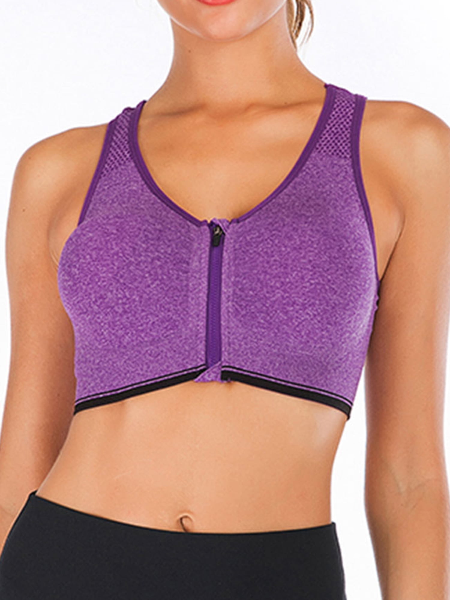 Dodoing Womens Yoga Sports Bras Training Stretch Tank Top High Impact