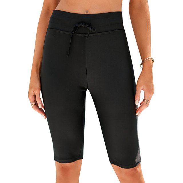 DODOING Womens Long Boardshort Swim Bottom Swim Pants Swim Skirt ...