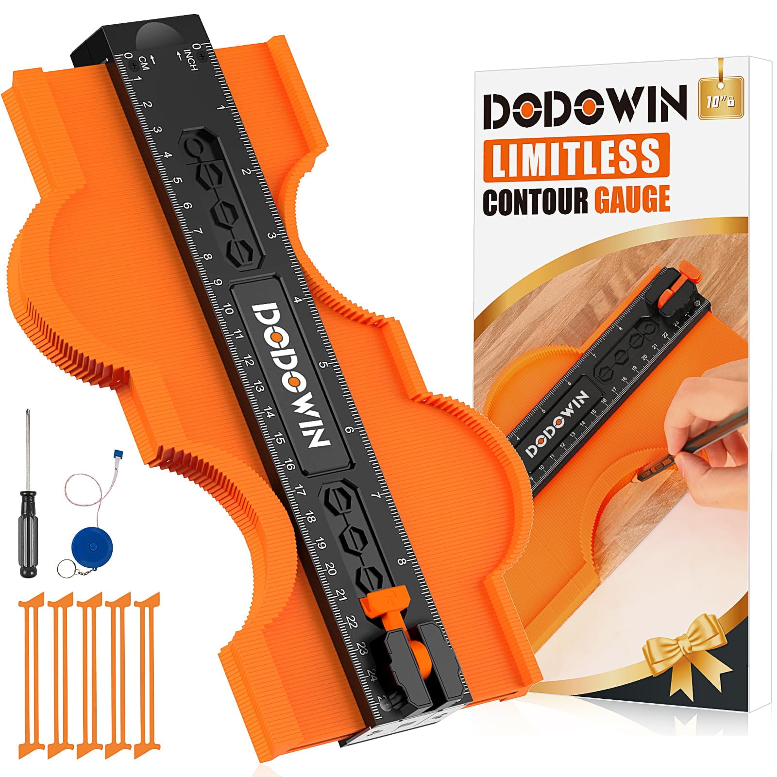 DODOWIN Contour Gauge Profile Tool Unlimited Connection 10 inch, Super ...