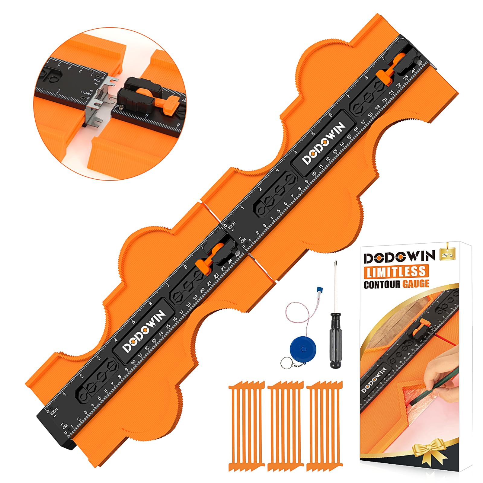 DODOWIN Contour Gauge Unlimited Connection Profile Tool 20 inch, Super ...