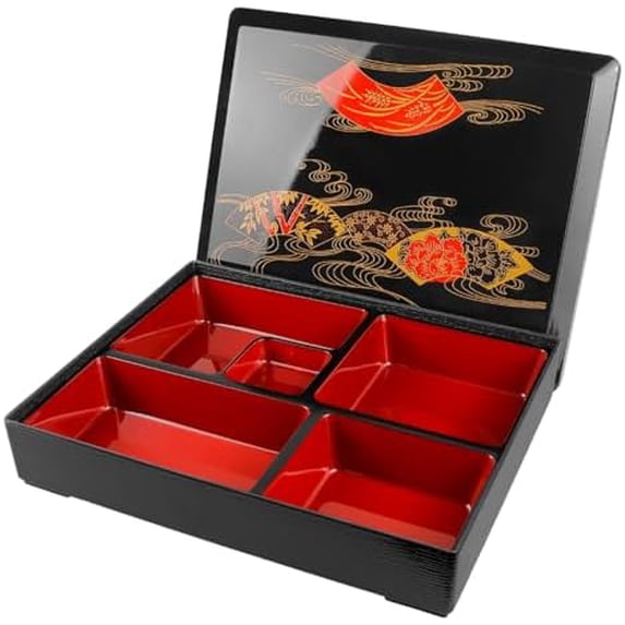 DOERDO Japanese Bento Box Sushi Tray Candy Box Snack Serving Box with ...