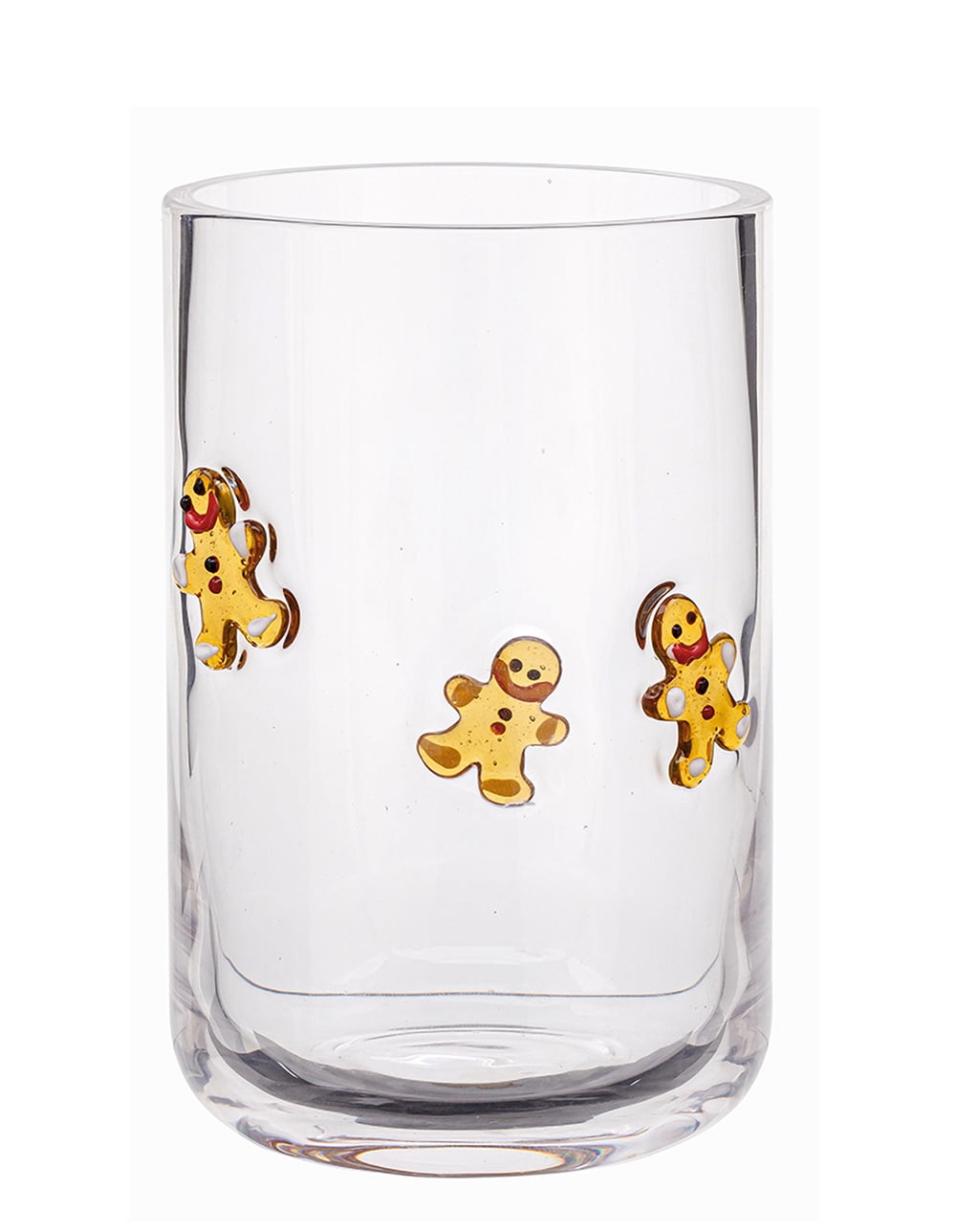 Gingerbread Man Charm Drinking Glass 16 OZ Holiday Time - Walmart.com