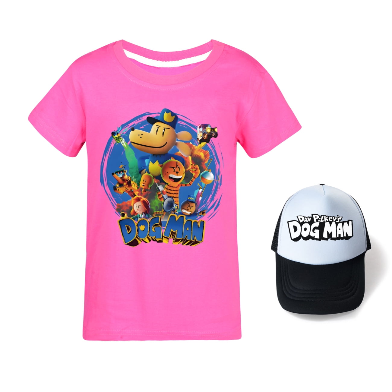 DOG MAN Summer round-neck printed short-sleeved T-shirt and Shorts Set ...