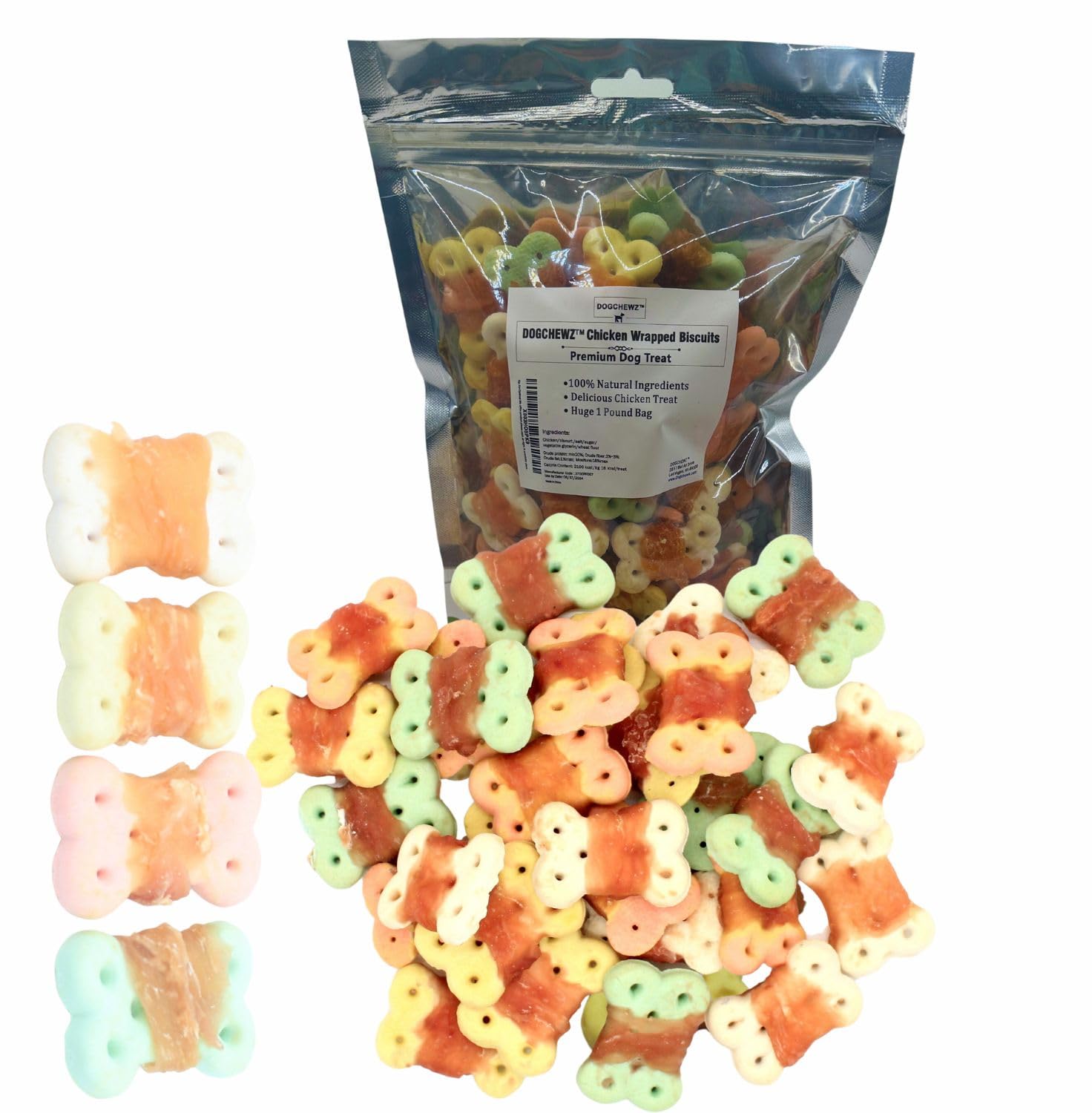 DOGCHEWZâ„¢ Chicken Wrapped Biscuits for Dogs - All Natural Ingredients ...