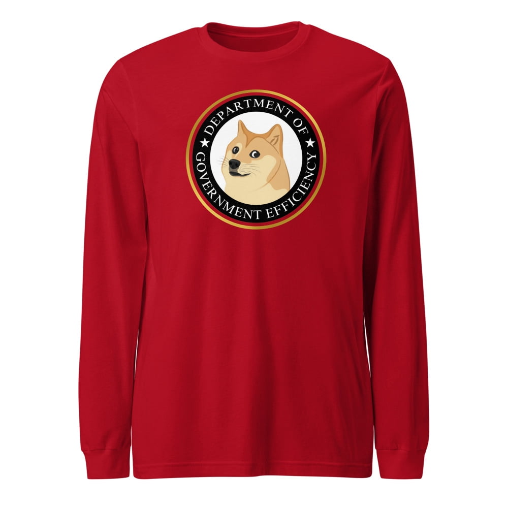 DOGE Meme Long Sleeve Tee (Red, XS) - Walmart.com