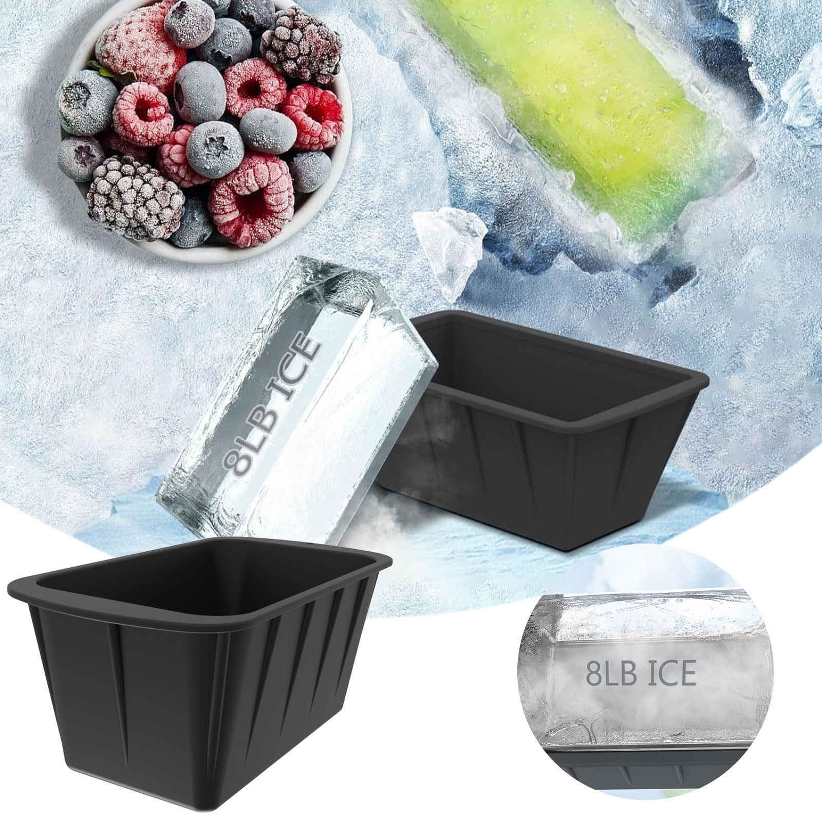 DOGITY Extra Large Ice Cube Silicone Ice Block For Ice Bath Or Cold Tub ...