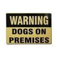 DOGS ON PREMISES Warning Tin Sign Vintage Metal Poster Living Room Bar ...