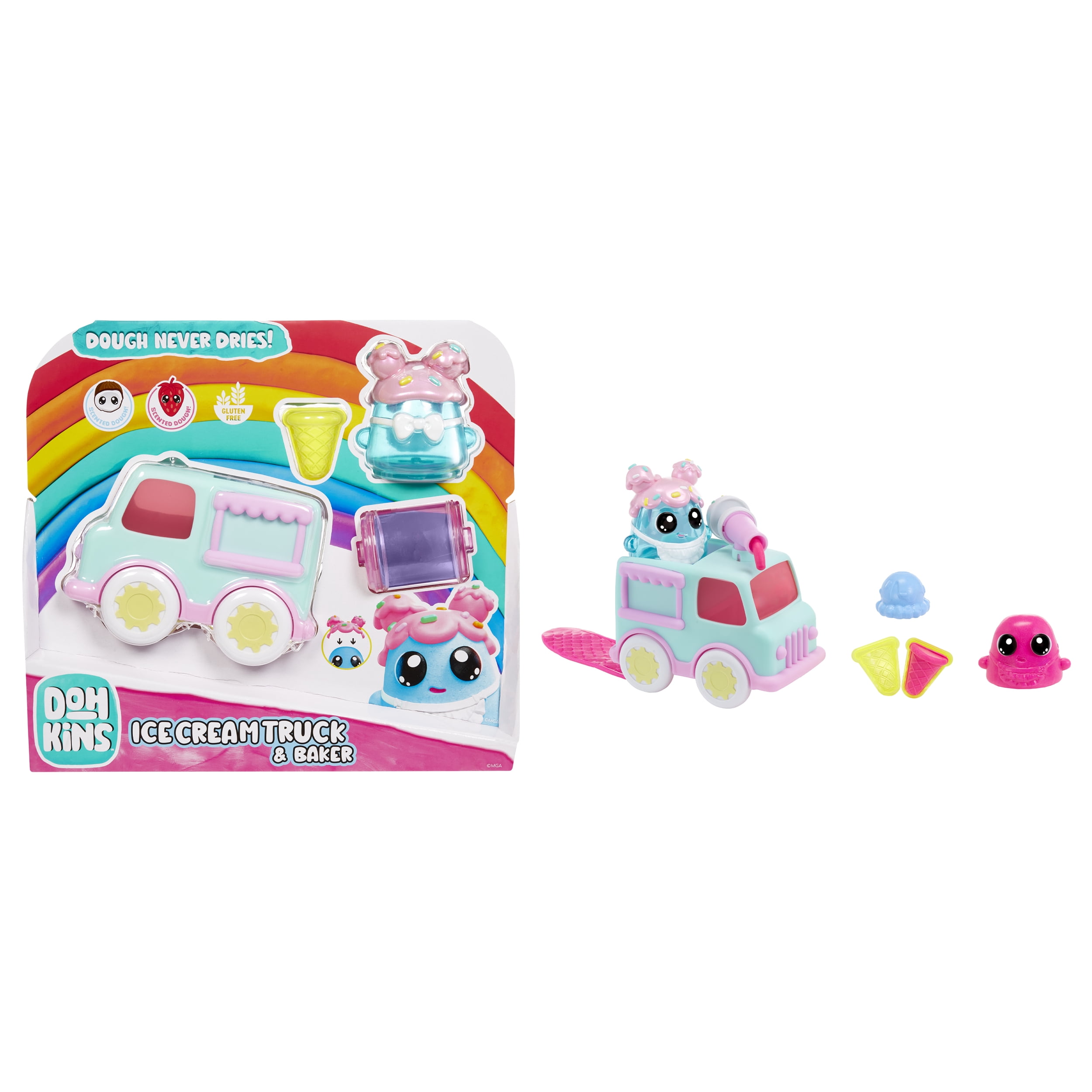 DohKins, Ice Cream Truck & Baker, Scented Dough, Ages 3+ - Walmart.com