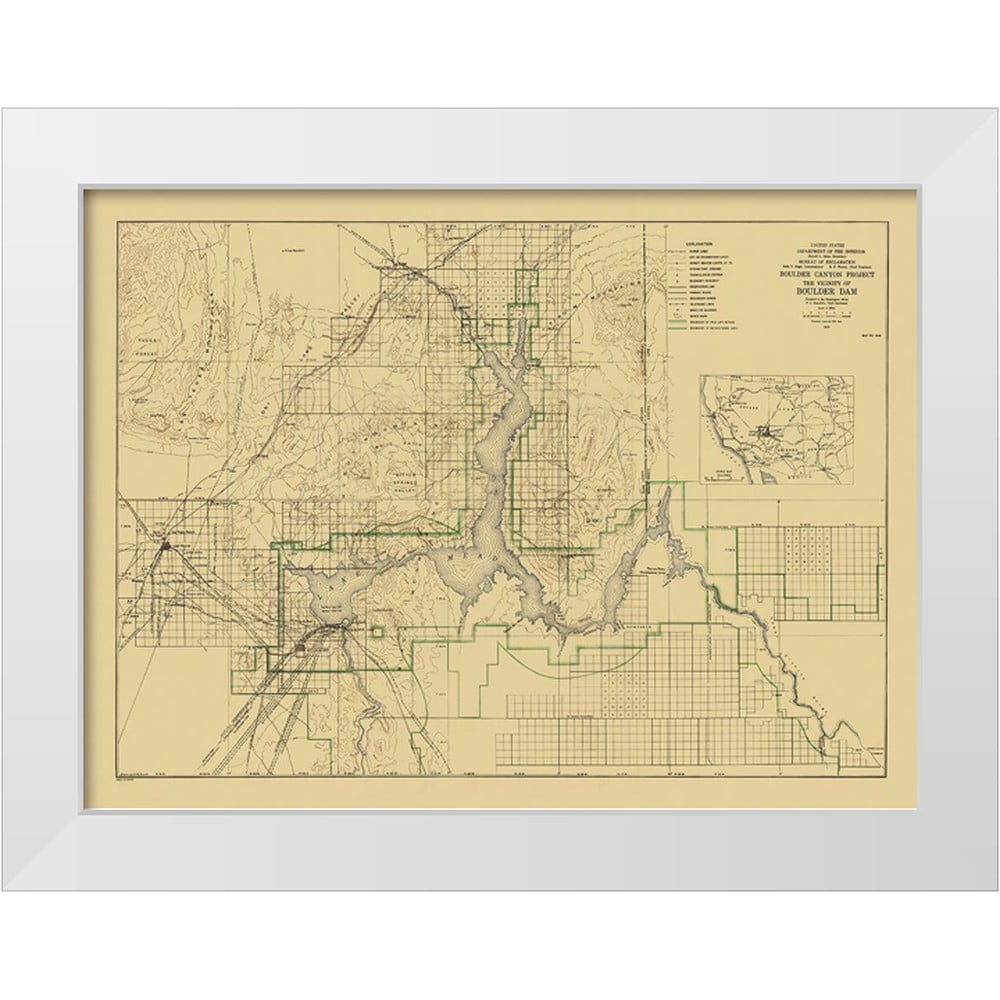 DOI 18x14 White Modern Wood Framed Museum Art Print Titled - Boulder ...