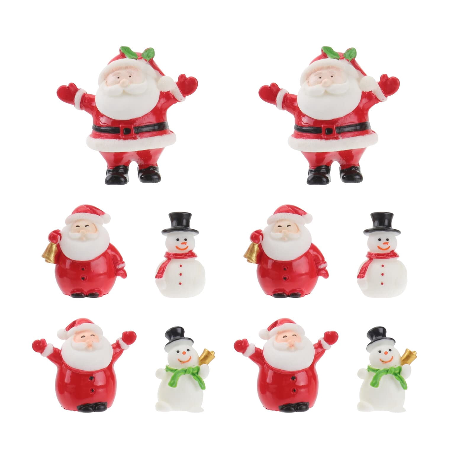 DOITOOL 10Pcs Mini Christmas Santa Claus Ornaments Christmas Miniature ...