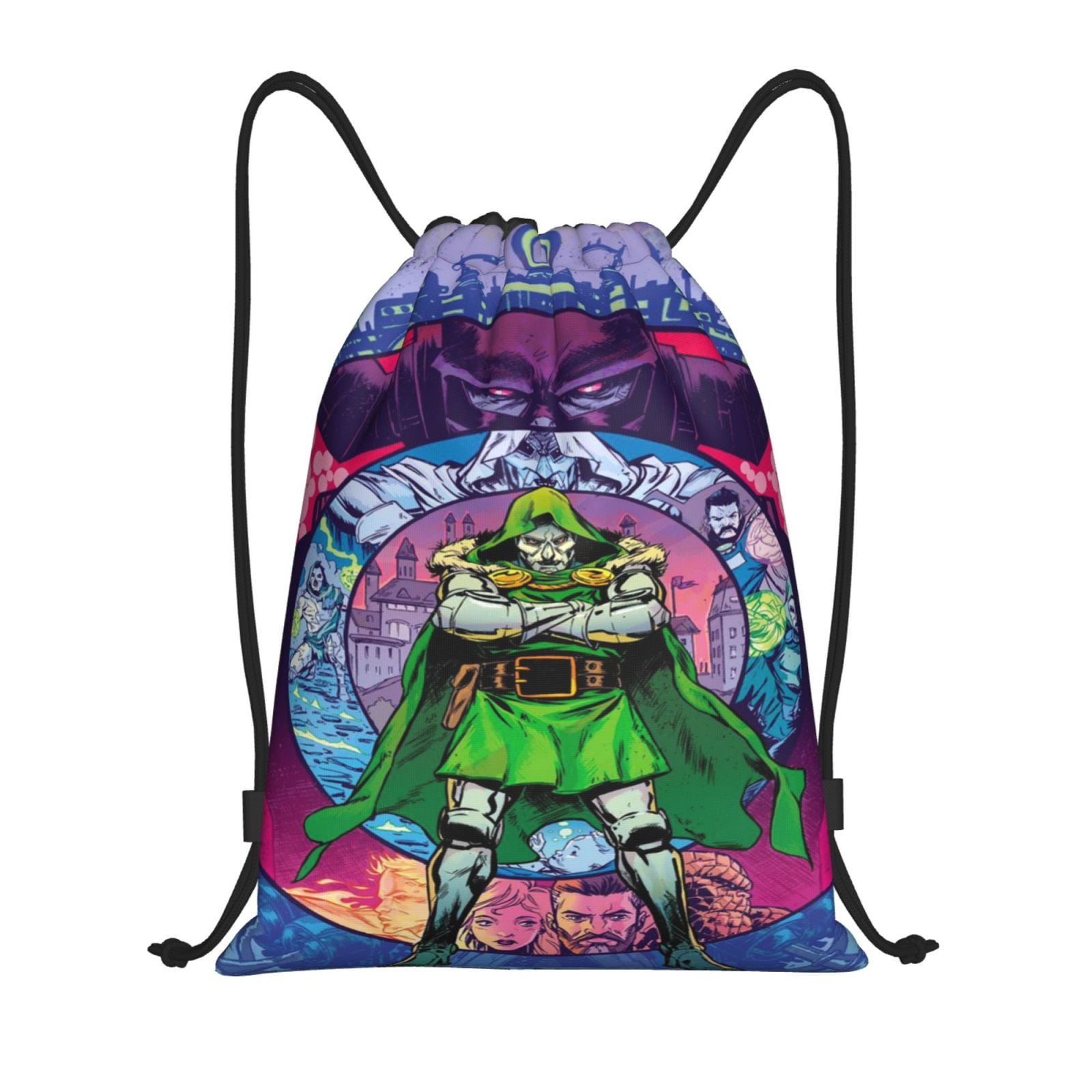 Mf Doom Drawstring Bags Unisex Drawstring Backpack 3d Print Lightweight ...