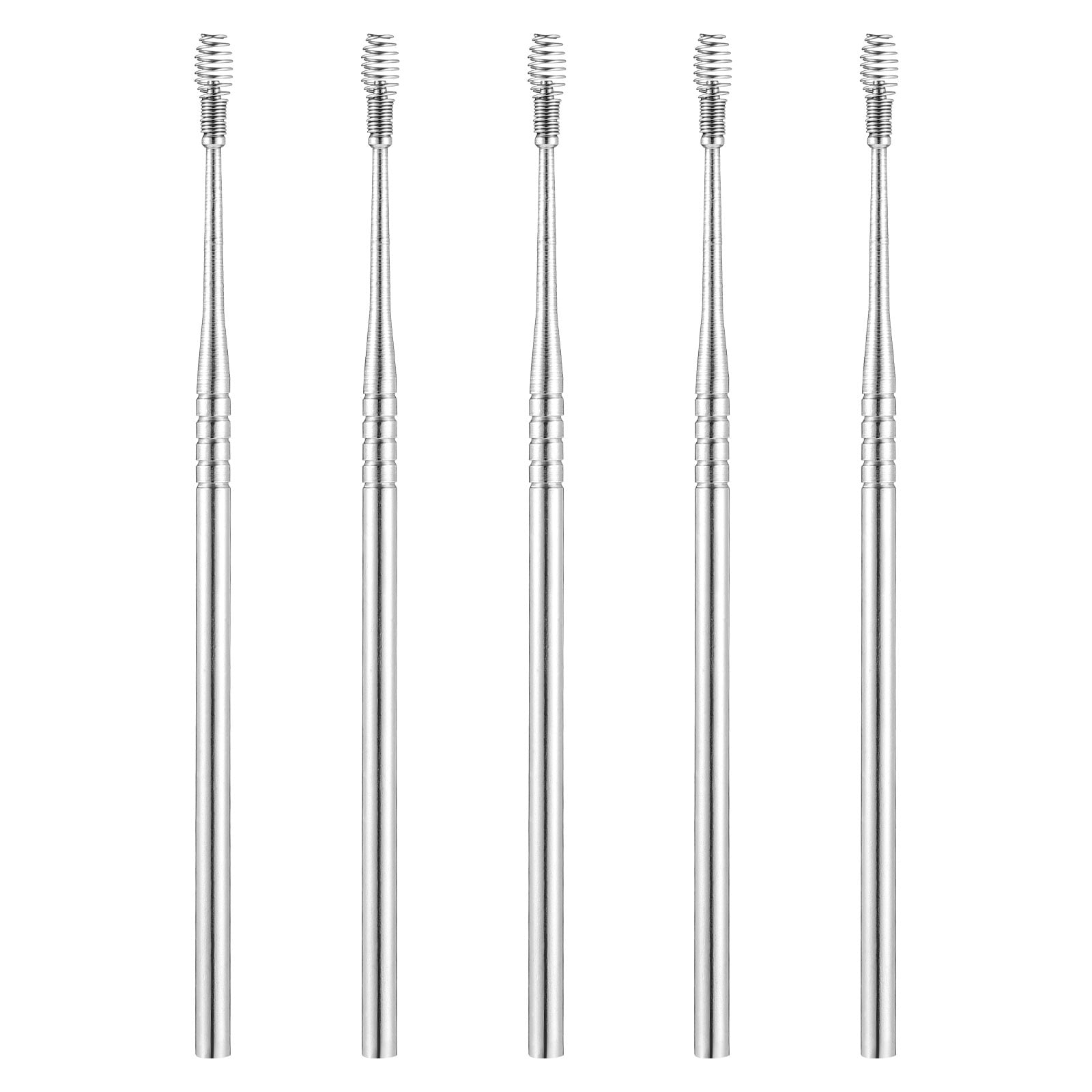 DOITOOL 5pcs Spring Ear Picks Ear Wax Removers Ear Wax Stainless Steel ...