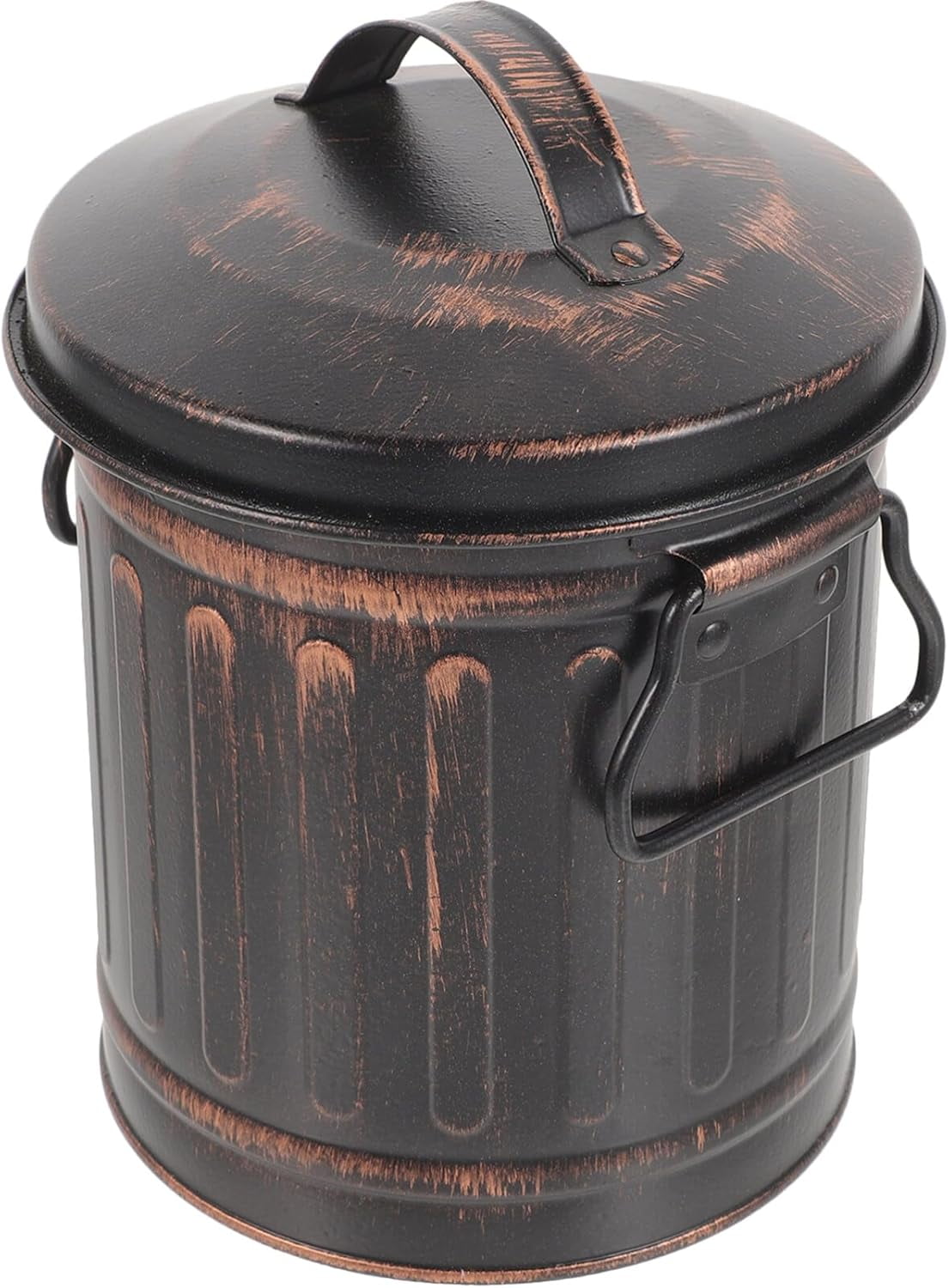 DOITOOL Ash Bucket with Lid Vintage Fireplace Metal Bucket Charcoal ...
