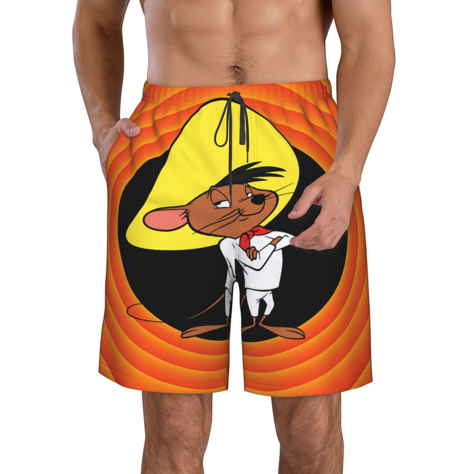 Men'S Speedy Gon-Zale Board Shorts 3d Graphic Swim Trunks Colorful ...