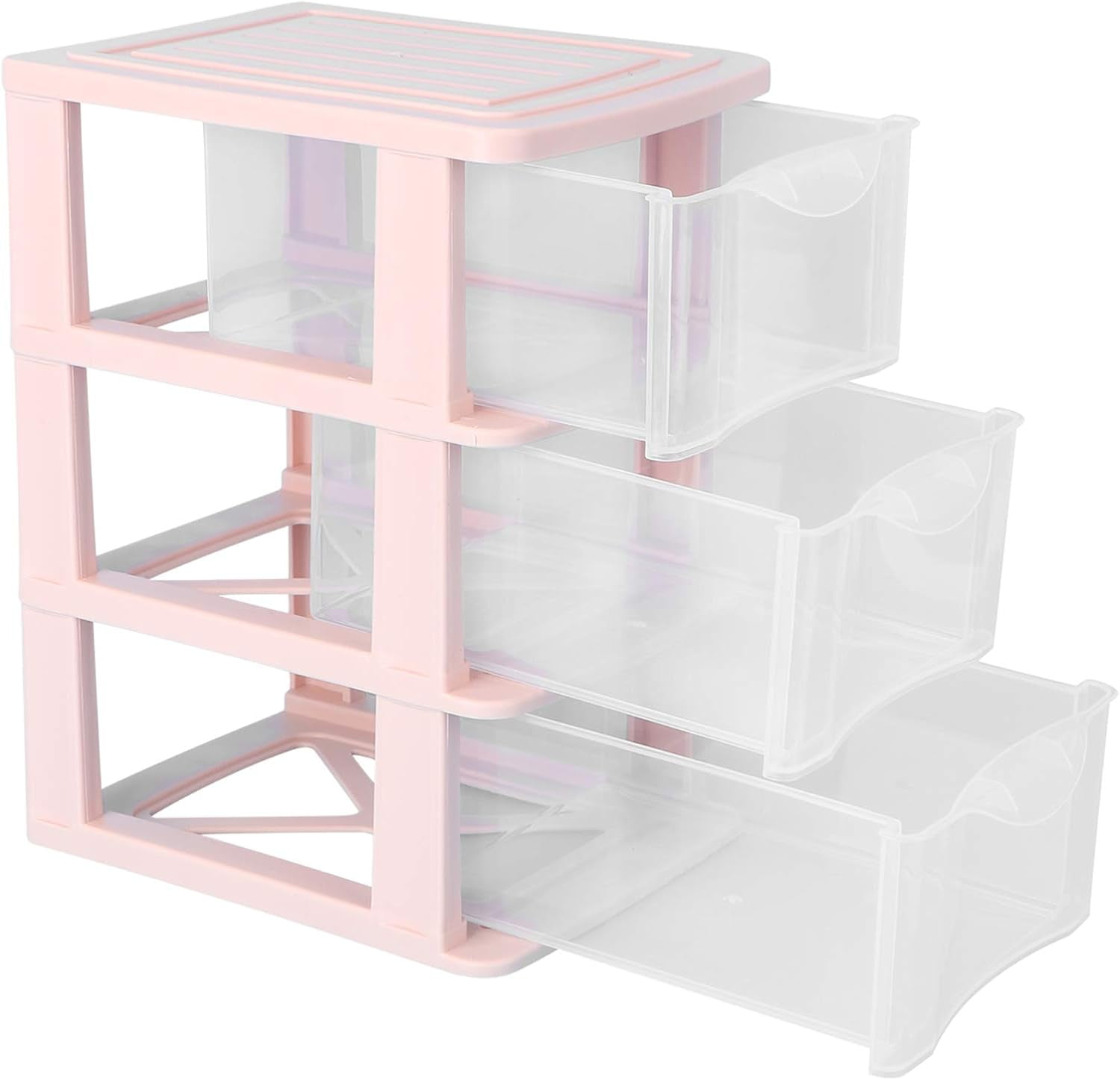 DOITOOL Three- Layer Storage Drawers- Transparent Plastic Drawers ...