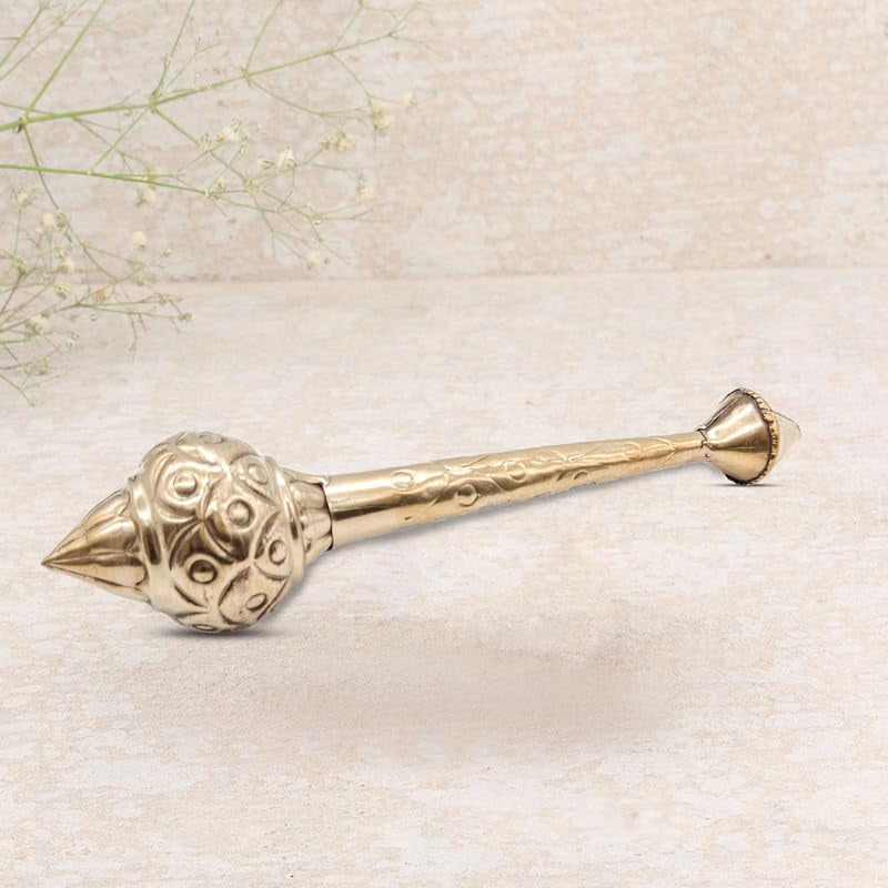 DOKCHAN Pure Brass Hanuman ji ki Gada Brass Hanuman Gada Idol for ...