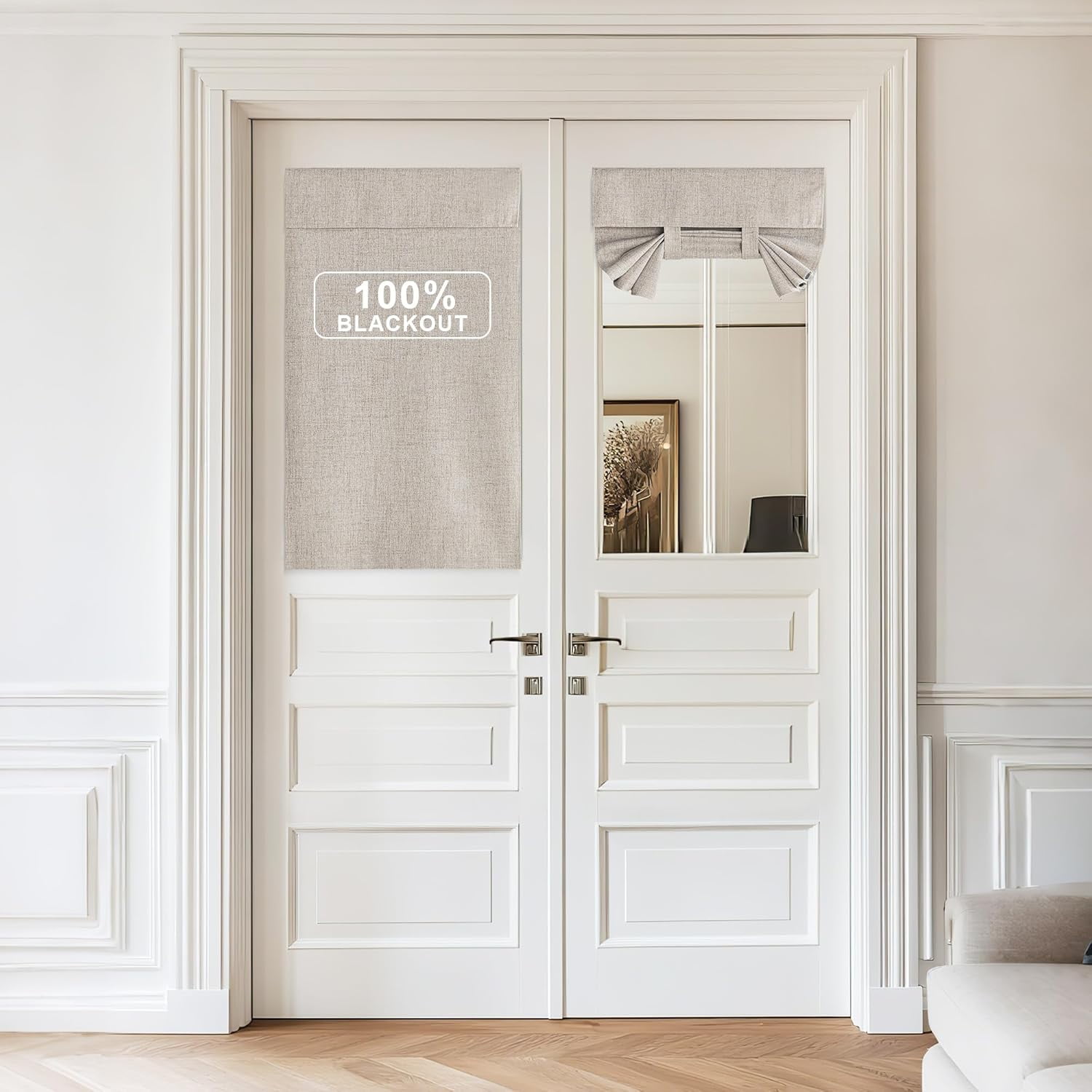 DOKIRO-100% Blackout French Door Curtains, Privacy Door Curtains for ...