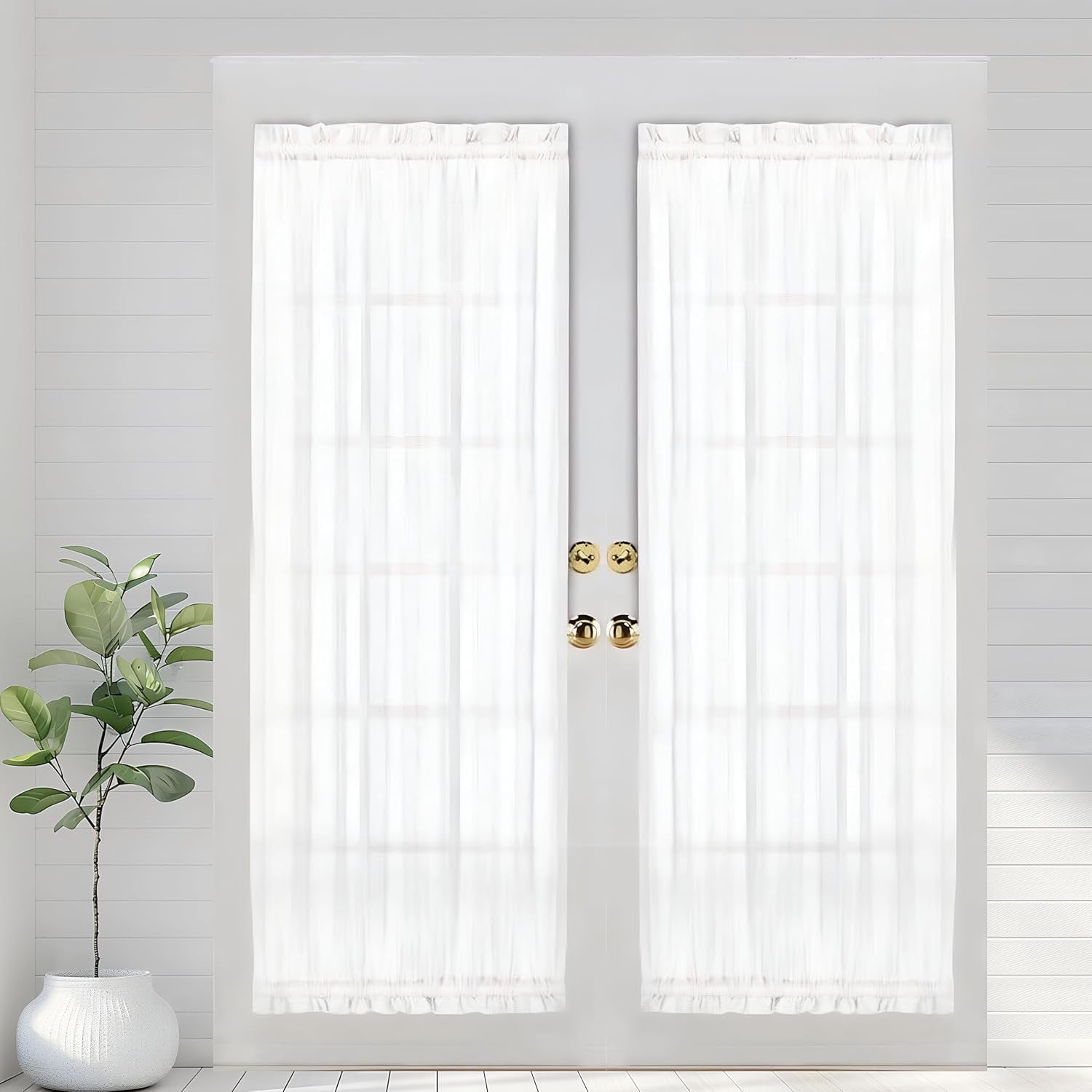 DOKIRO-Patio Door Curtain Panel Elegant Transparent Sheer Curtain 25 ...