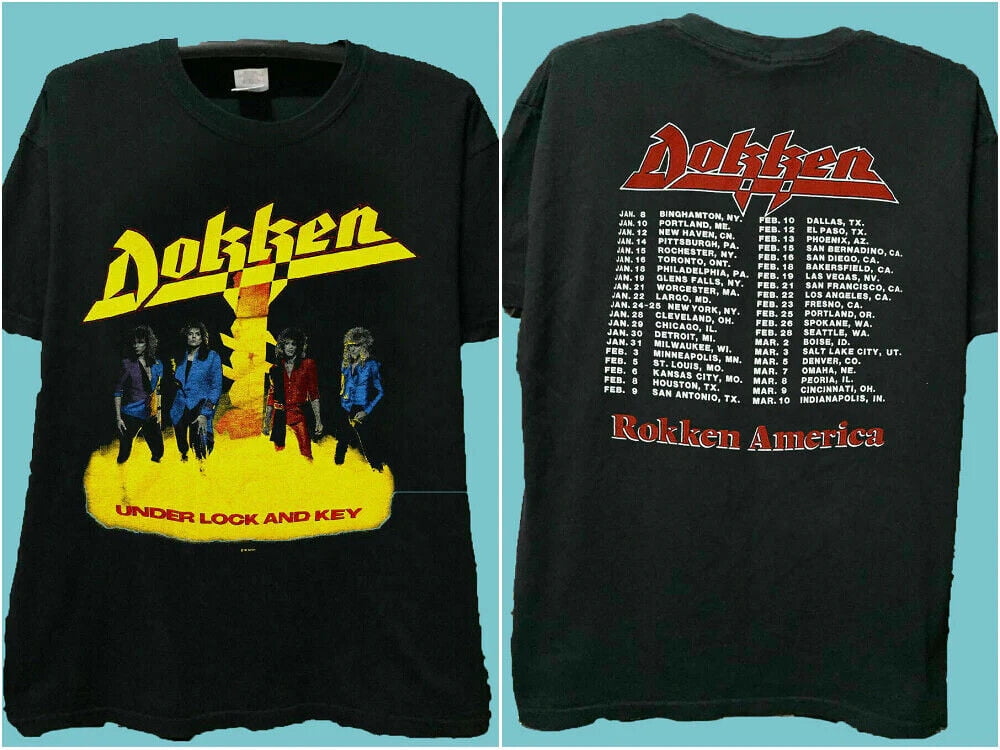 DOKKEN TSHIRT 1985 UNDER LOCK AND KEY T SHIRT - Walmart.com