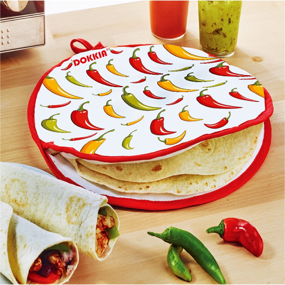 DOKKIA Mexican Taco Tortilla Warmer Pouch 12 Inch Insulated Cloth ...