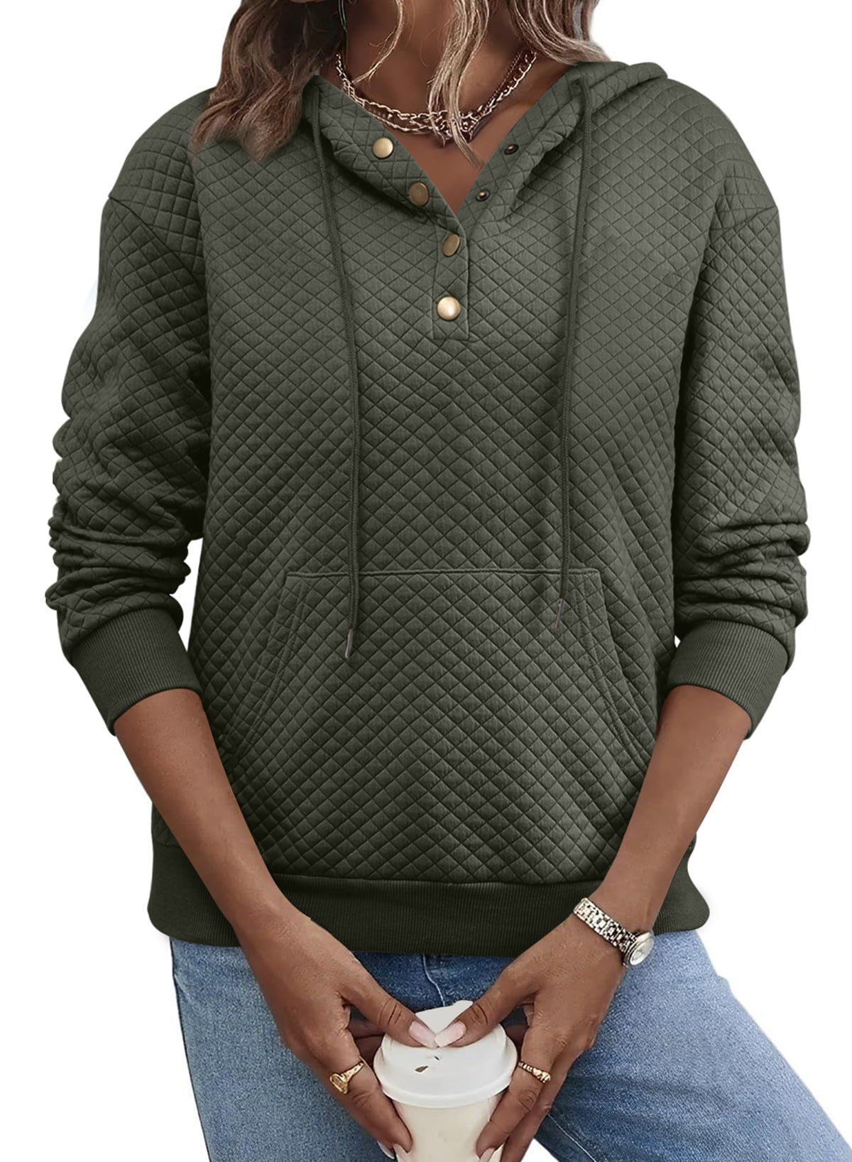 DOKOTOO Pullover Hoodies for Woman Drop Shoulder Hooded Sweatshirts ...