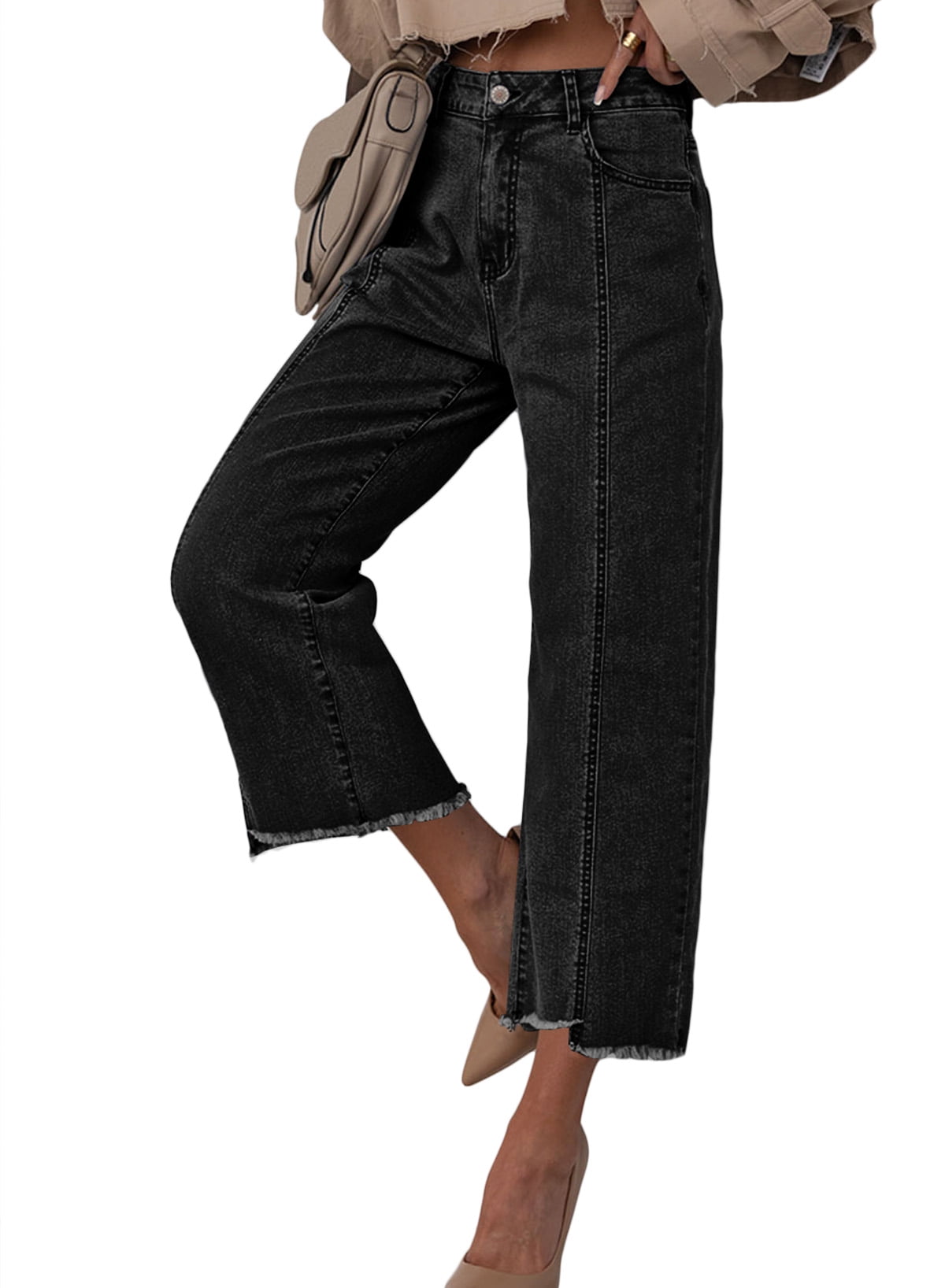 DOKOTOO Women Wide Leg Jeans Baggy 2024 Fashion Straight Leg Loose ...