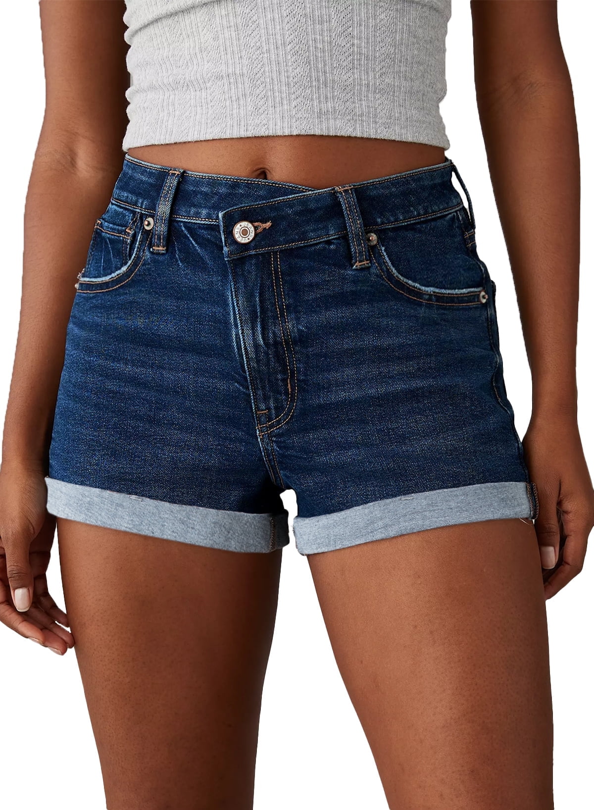 DOKOTOO Women's Jean Shorts High Waisted Stretchy Denim Shorts Summer ...