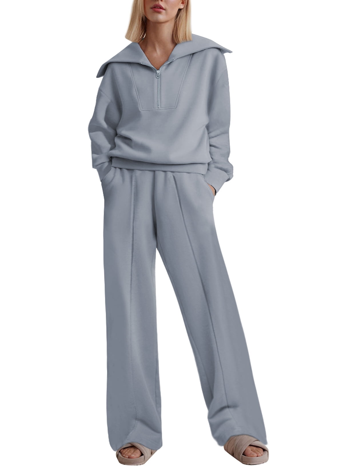 DOKOTOO Women's 2 Piece Outfits Plus Size Lounge Sets for Women Fall ...