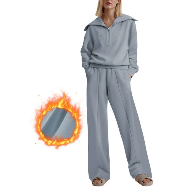 DOKOTOO Women's 2 Piece Outfits Plus Size Lounge Sets for Women Fall ...