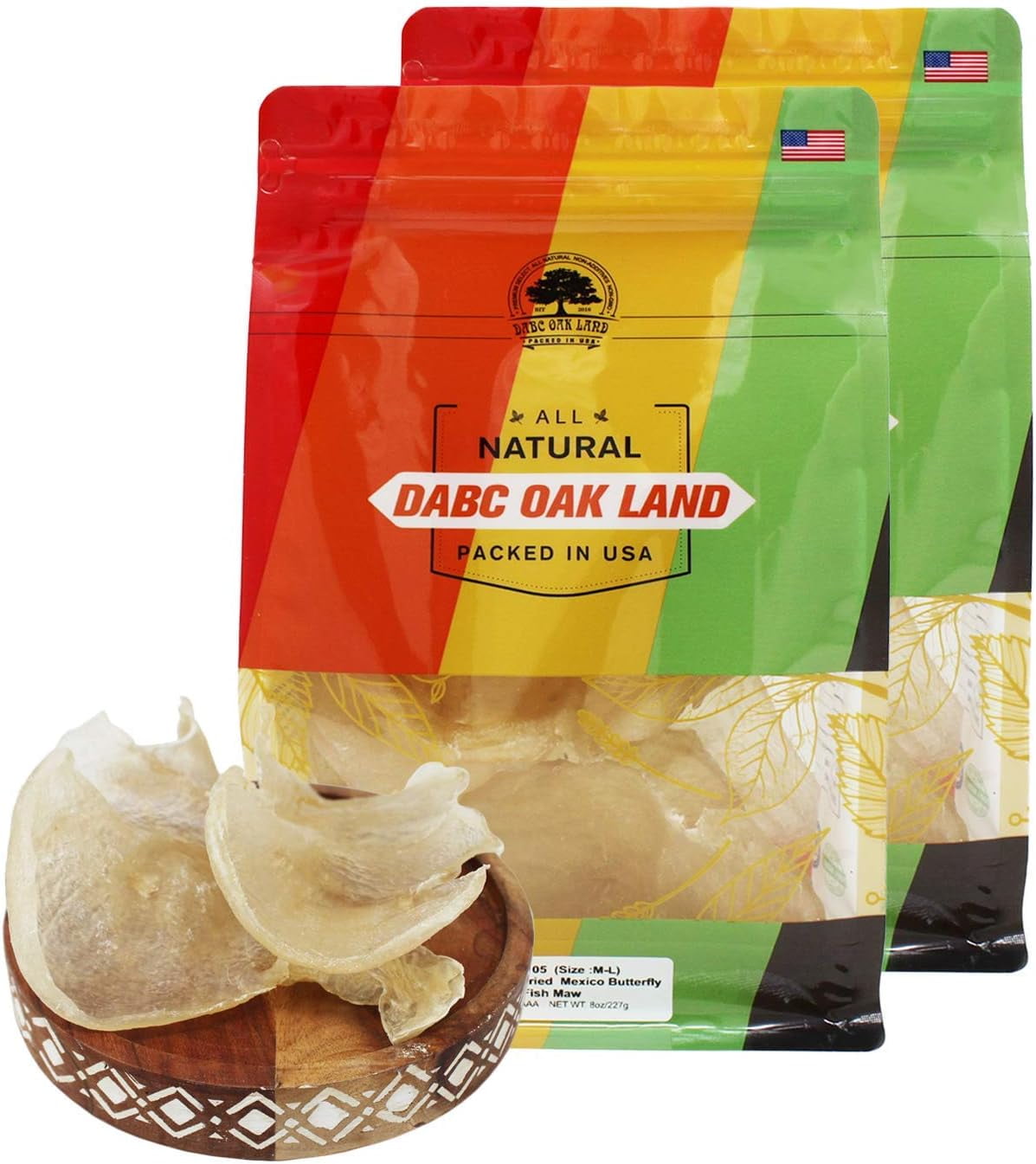 DOL Fish Glue,Rich in Collagen Dried Seafood Fish Maw Roll Natural Sun ...