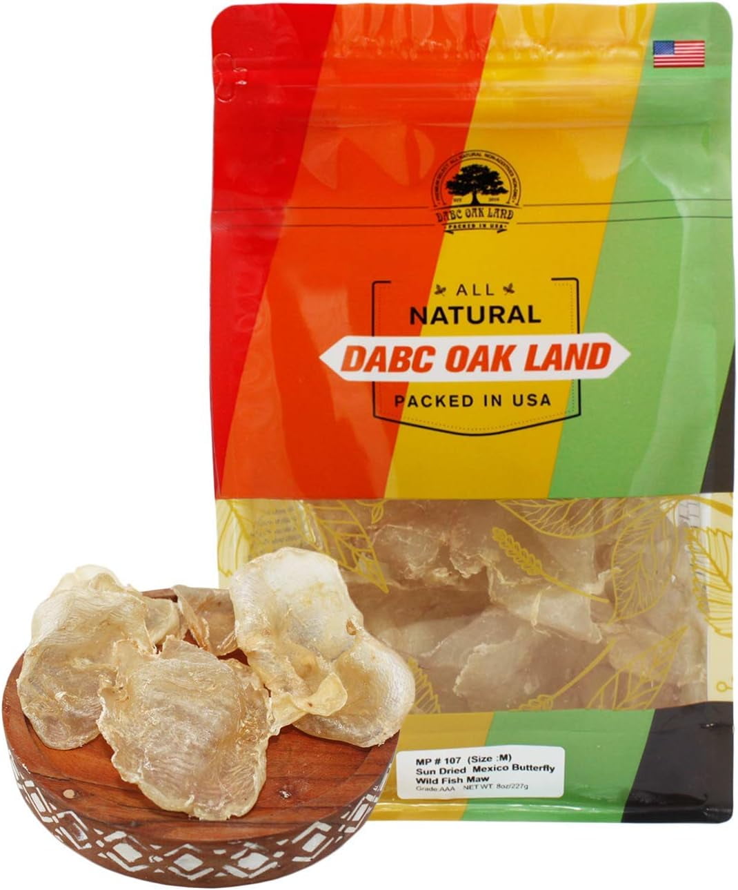 DOL Fish Glue,Rich in Collagen Dried Seafood Fish Maw Roll Natural Sun ...