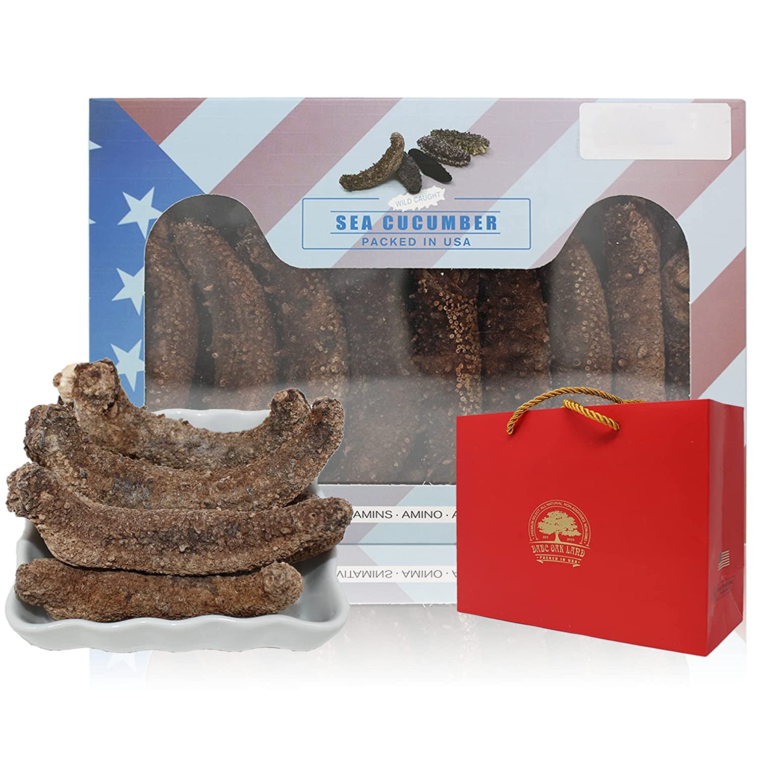 DOL Wild Alaska Red Sea Cucumber 野生阿拉斯加紅海參 （Dried Sea Cucumber）- in Box ...