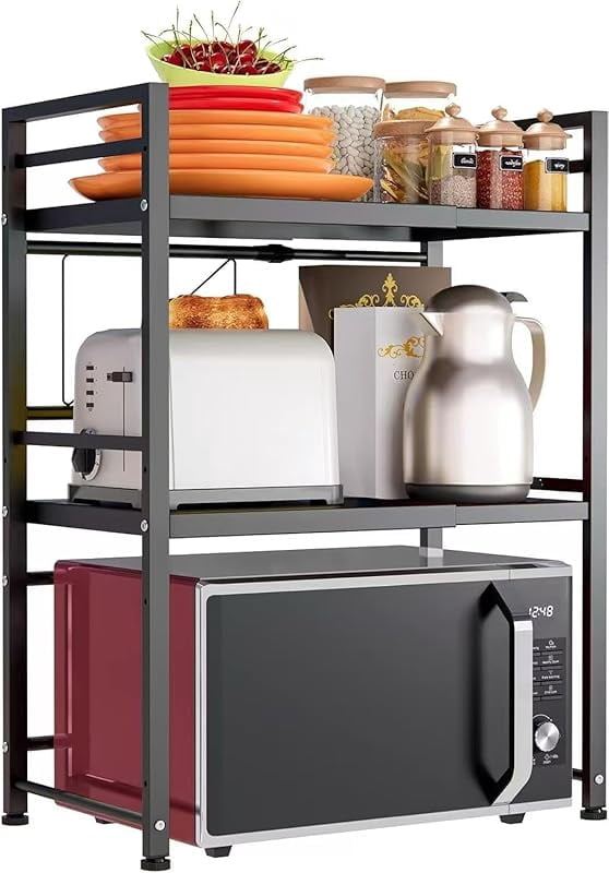 DOLALIKE Expandable Microwave Rack, Countertop Kitchen Utensils ...