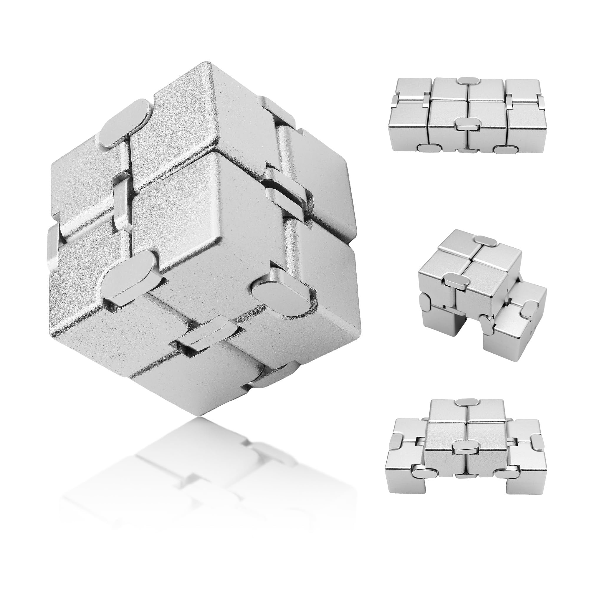 DOLASEV Fidget Infinity Cubes Metal, Desk Fidgets for Kids Adults, Hand ...