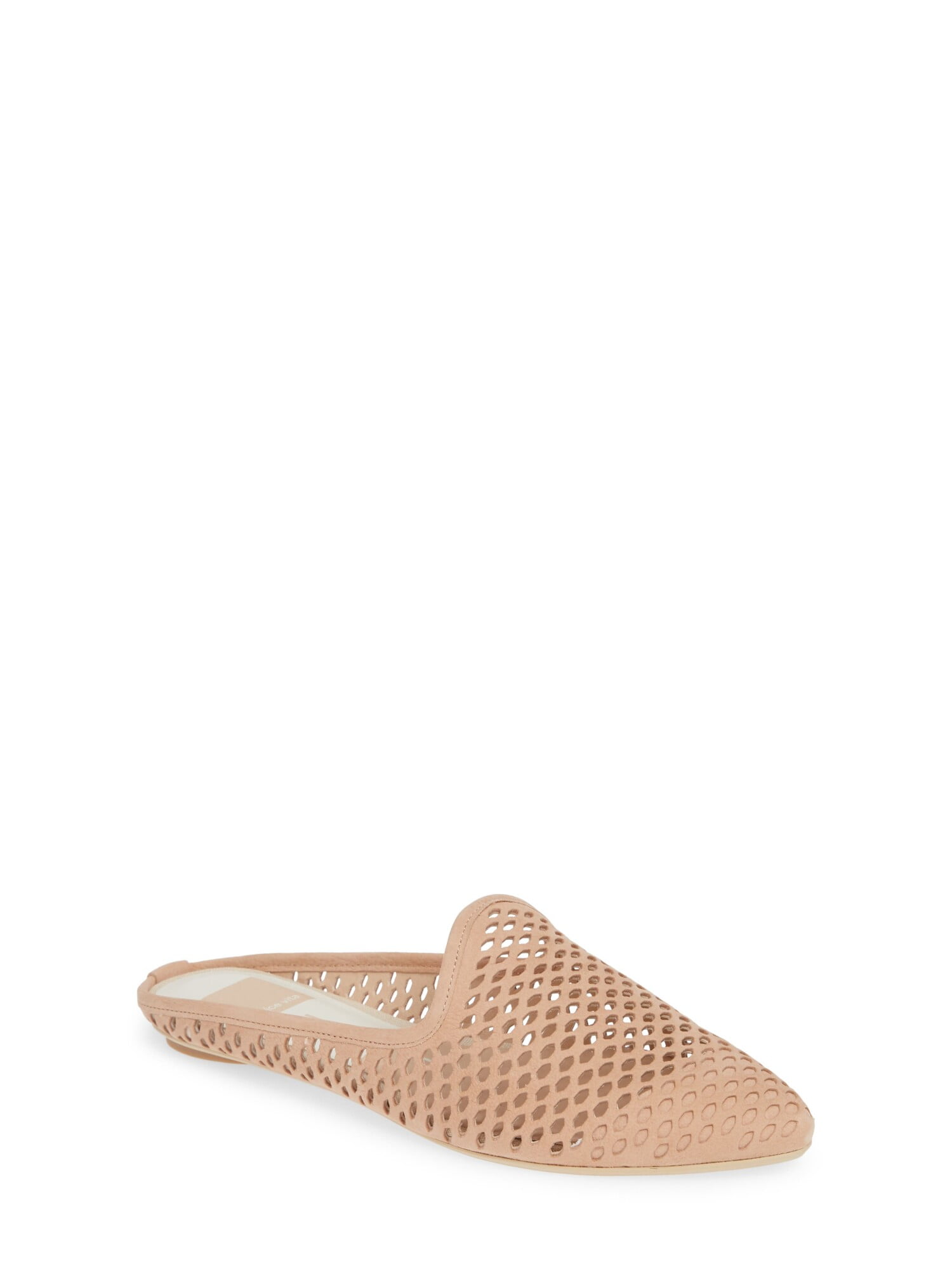 DOLCE VITA Womens Beige Perforated Padded Grant Almond Toe Slip On ...