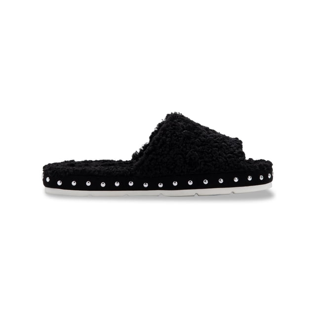 DOLCE VITA Womens Black Studded Logo Mochi Round Toe Platform Slip On ...